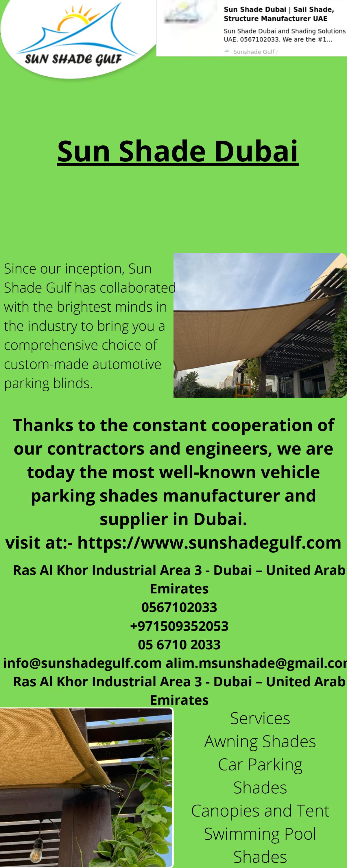 Custom Made Sun Shade Dubai by gulfsunshadegulf - Issuu