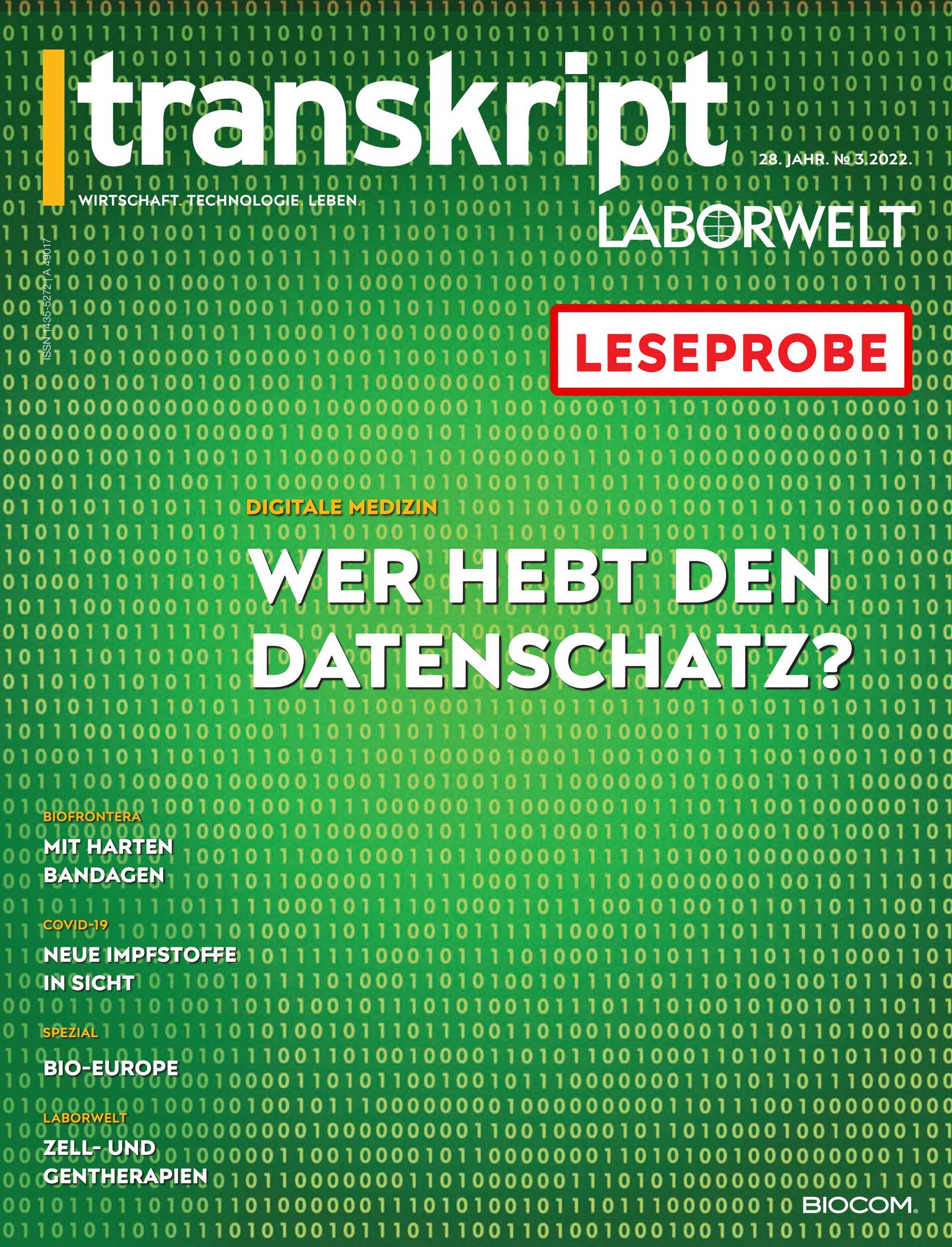 Transkript 3/2022 Leseprobe by BIOCOM Interrelations GmbH - Issuu
