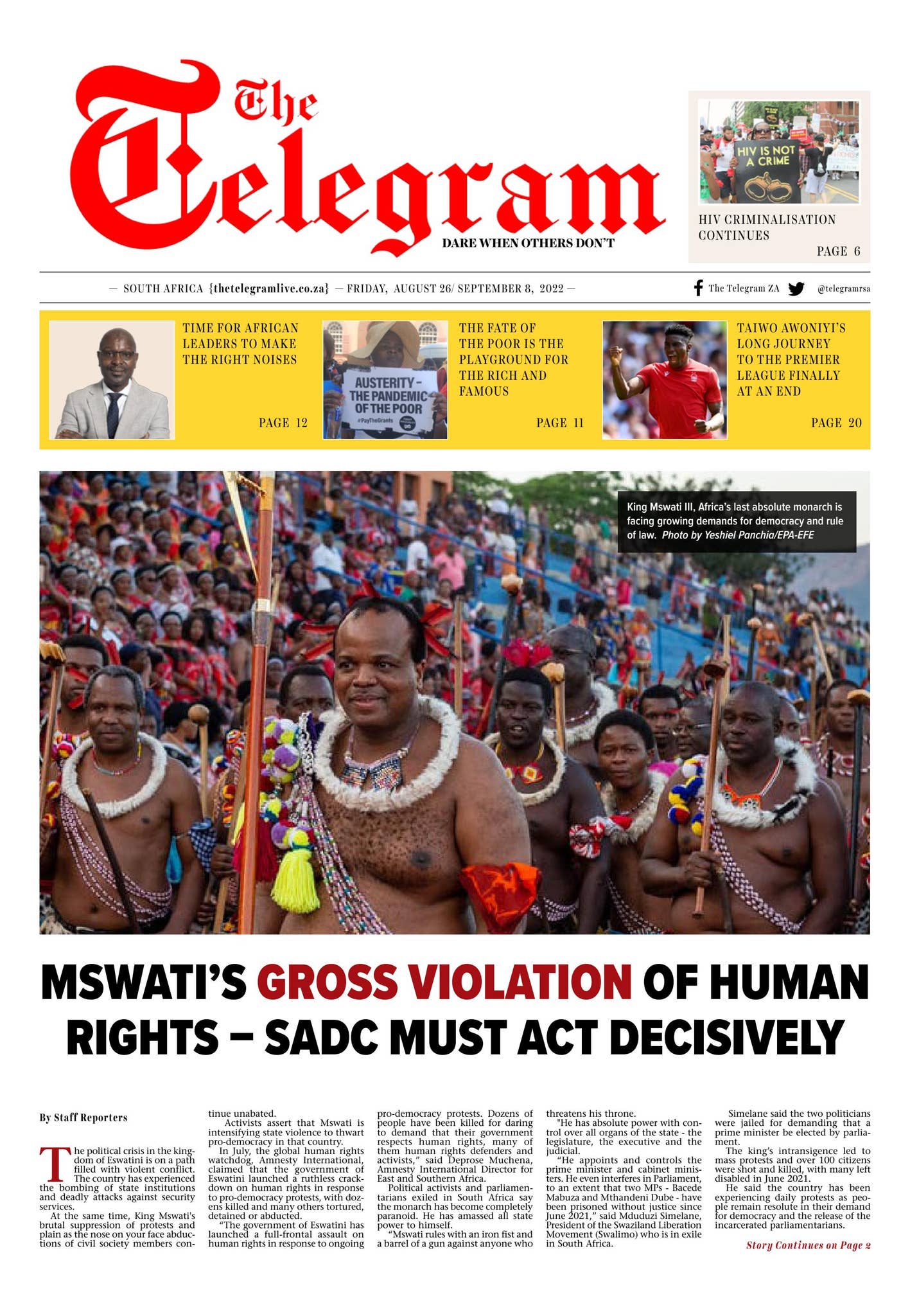 The Telegram RSA Aug26-Sep8 2022 by The Telegram RSA - Issuu