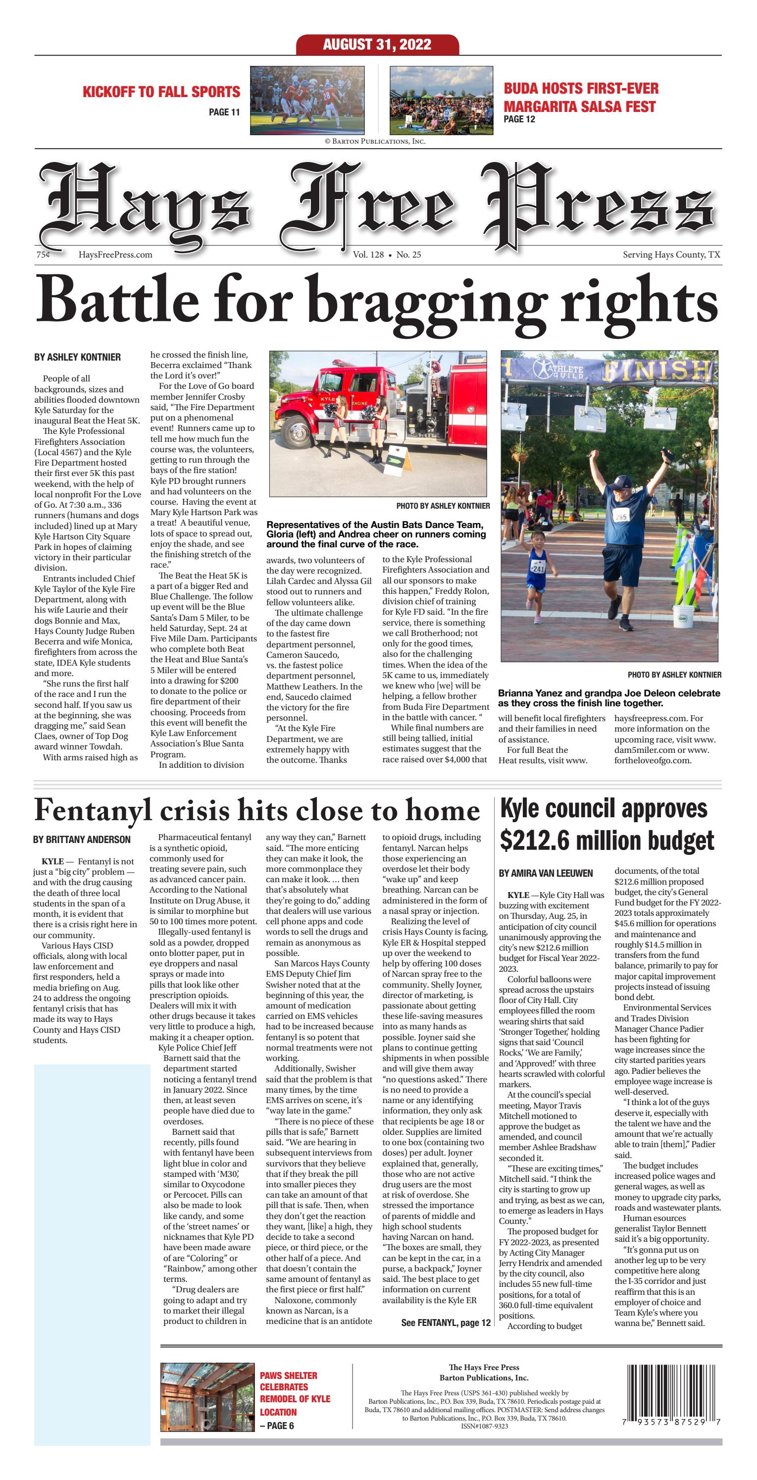August 31, 2022 Hays Free Press by Hays Free Press/News-Dispatch - Issuu
