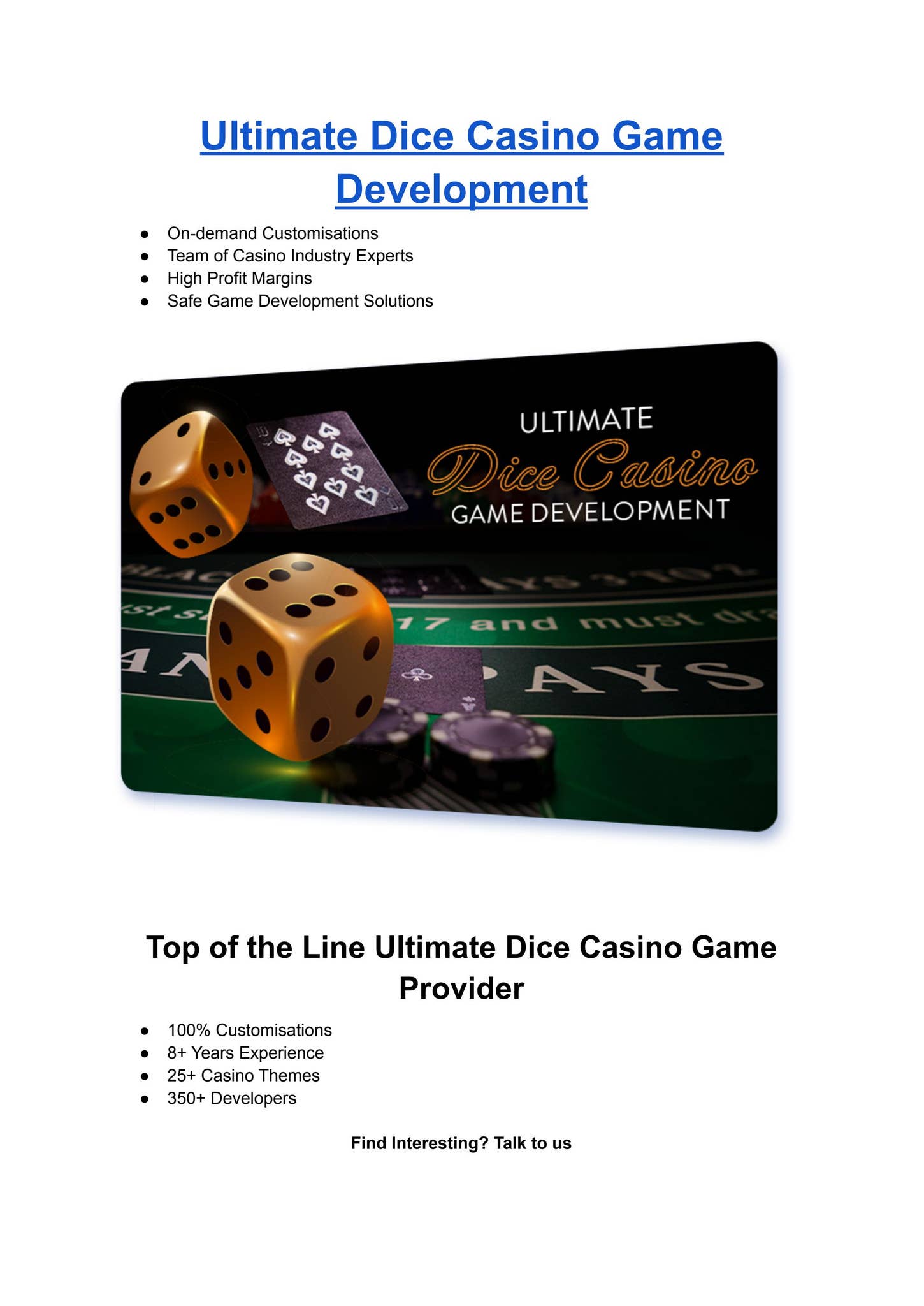 Ultimate Dice Casino Game Development by Josephemma - Issuu