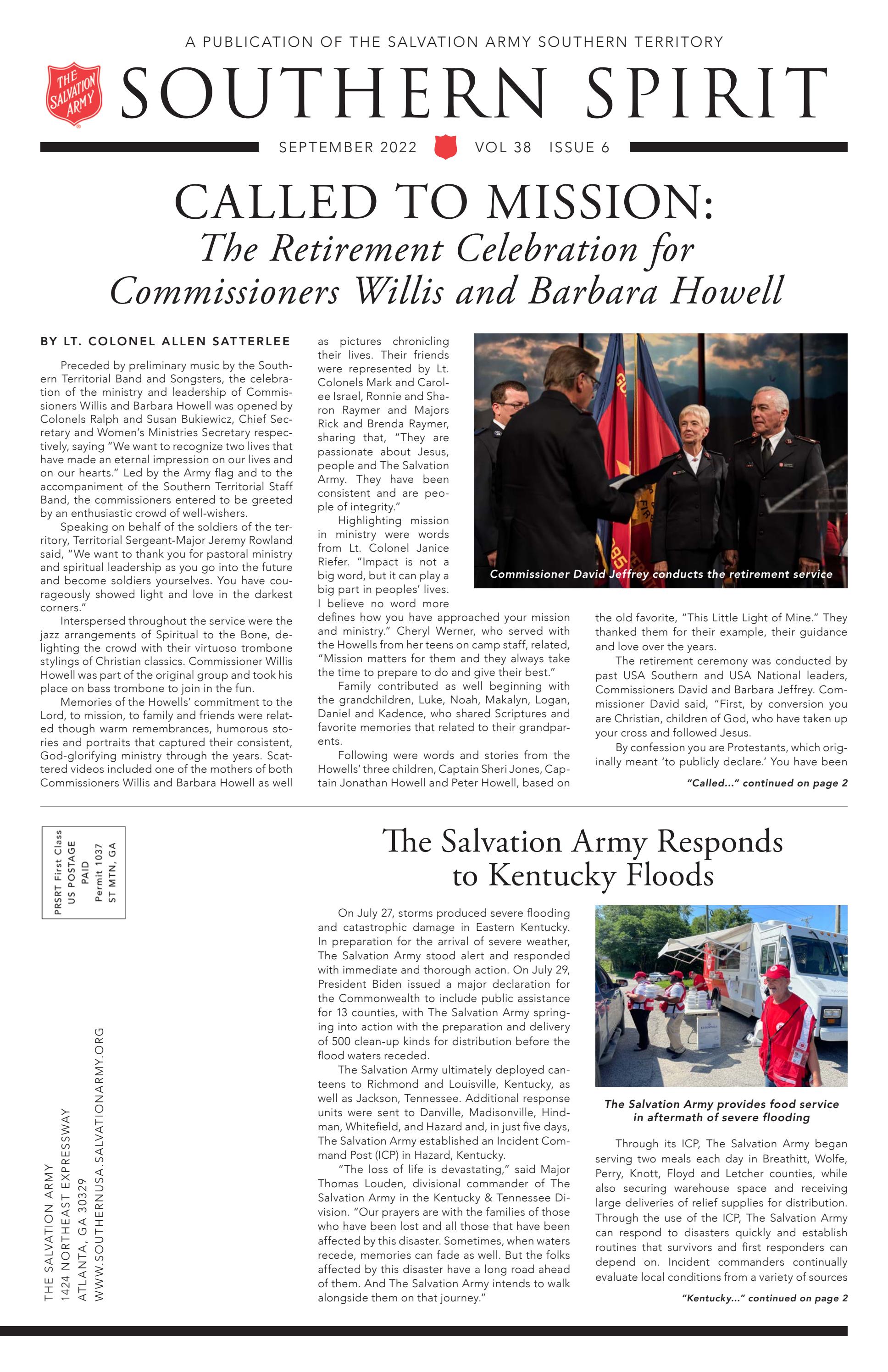 Southern Spirit - Sep 2022 - Vol 38 Issue 6 by salvationarmysouth - Issuu
