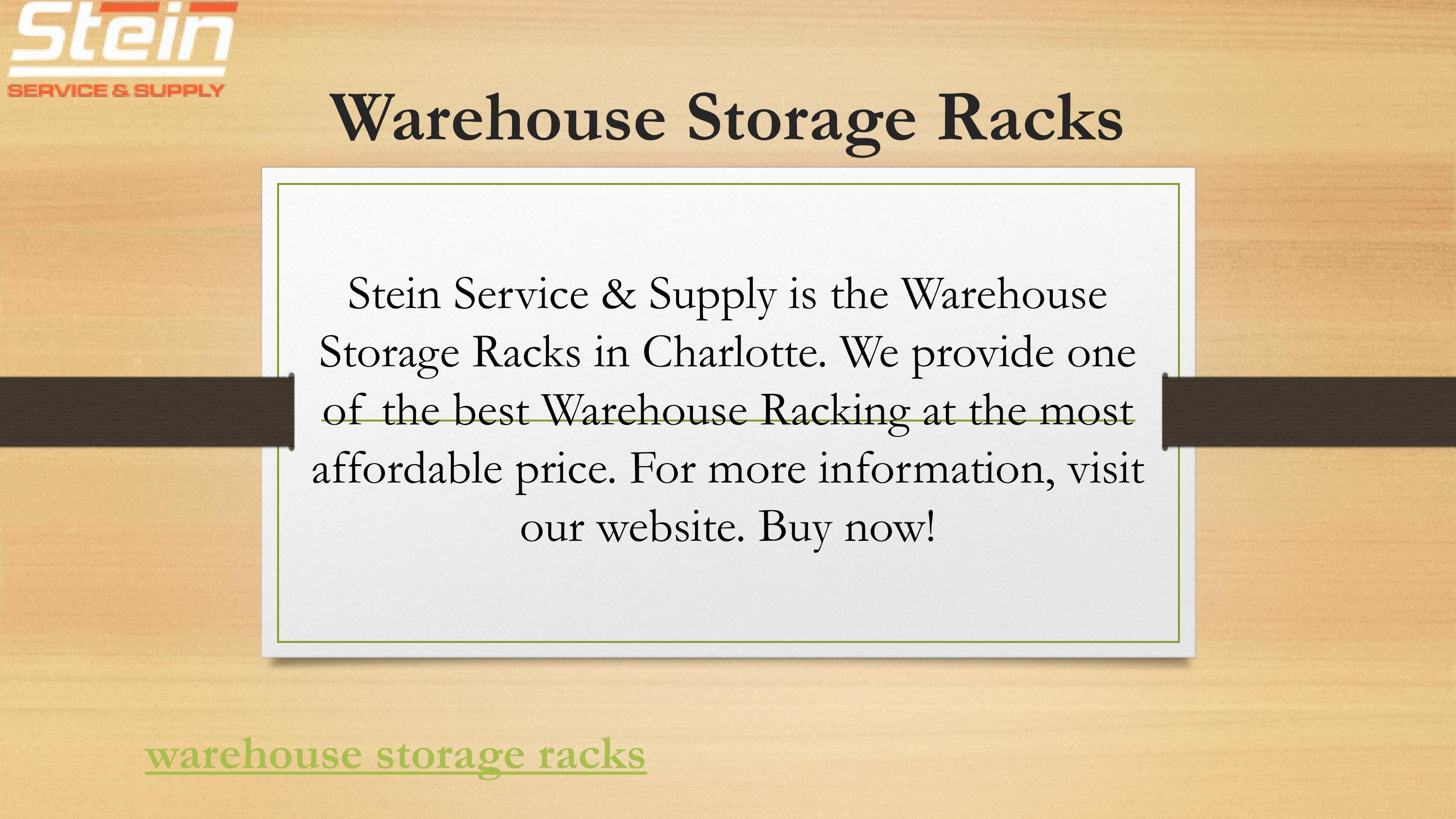 Warehouse Storage Racks | Stein Service & Supply by ...