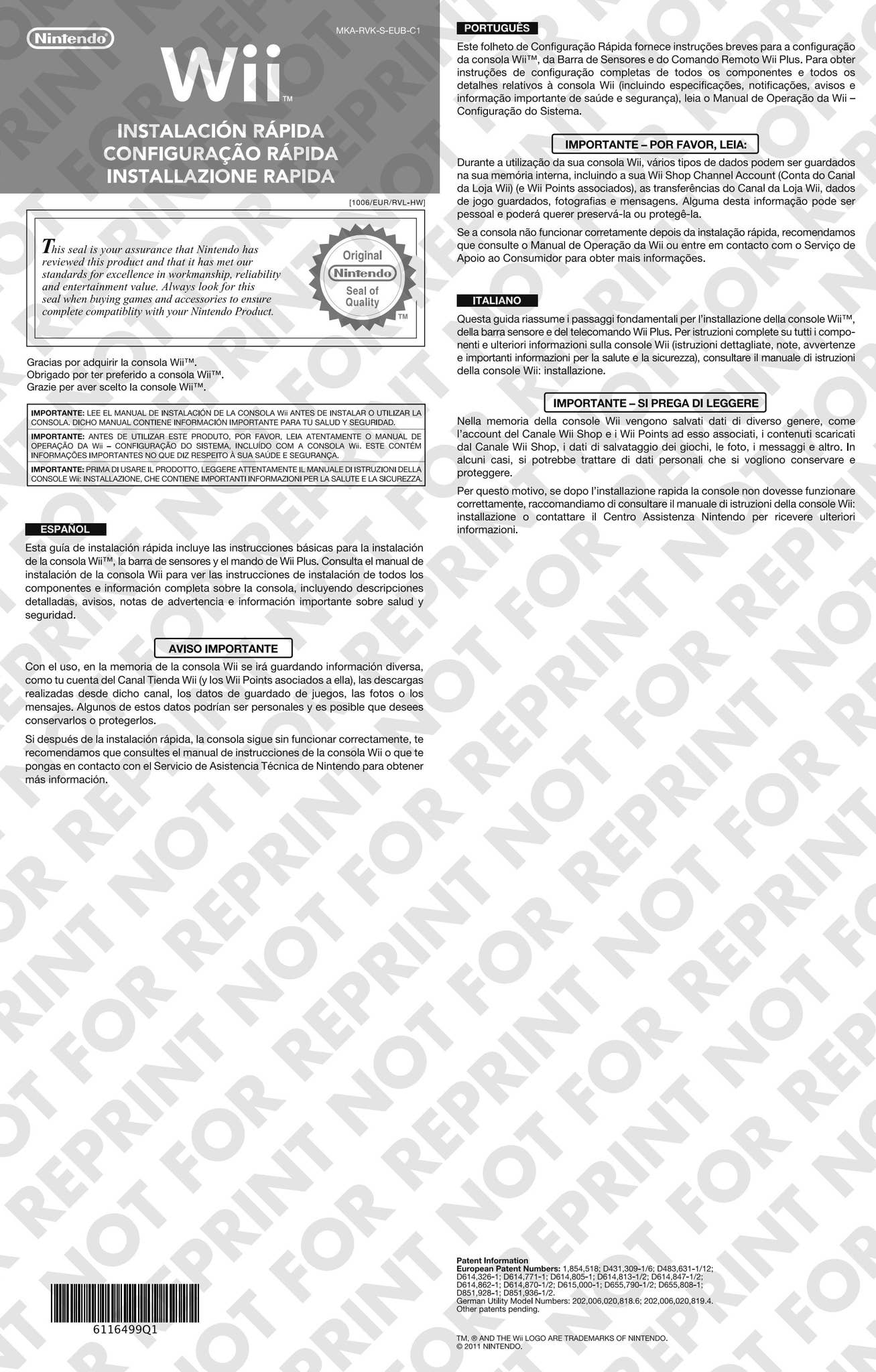 Manual de Consola Nintendo Wii (Instalación Rápida) by Historia y ...