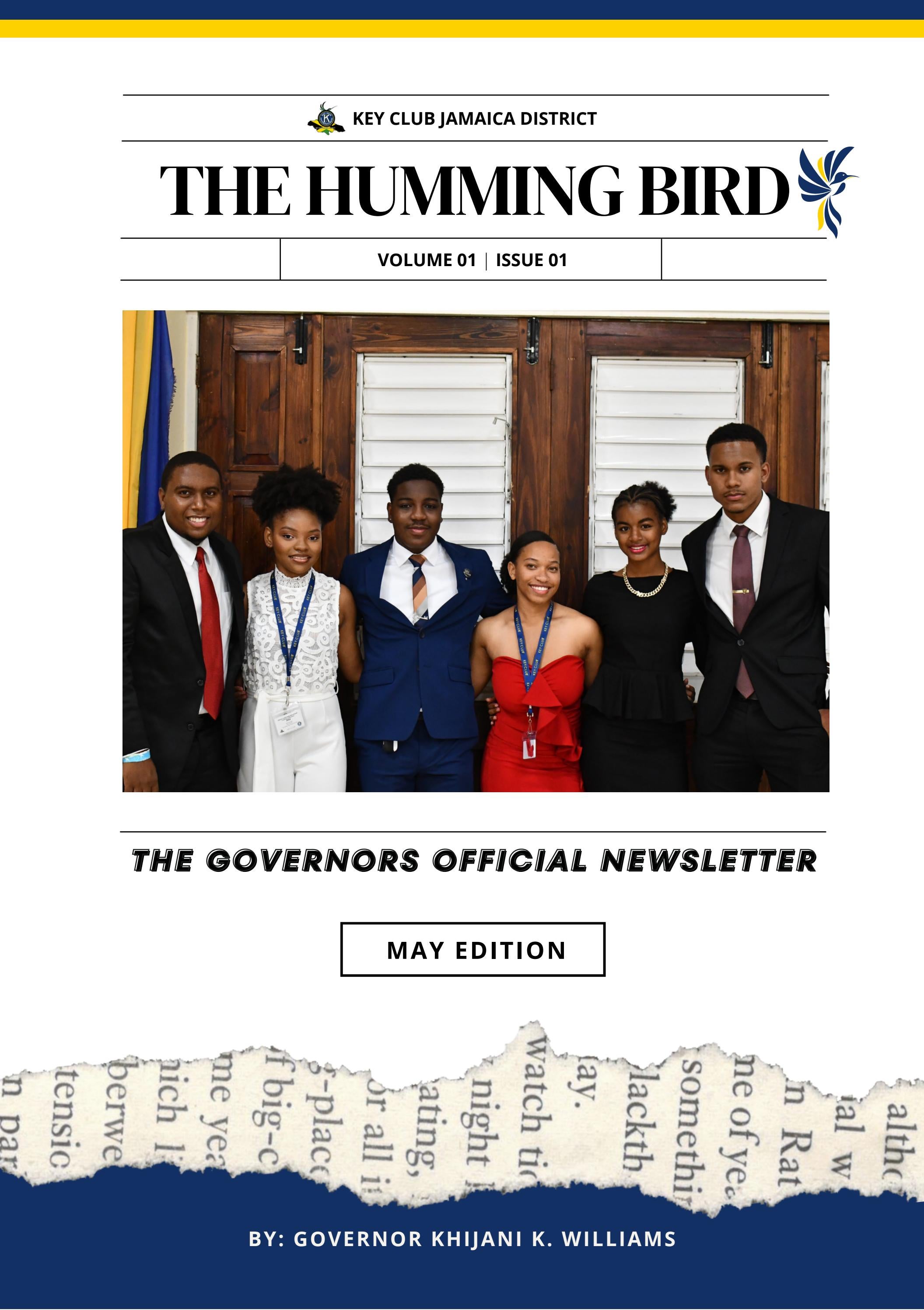 The Humming Bird - Issue 1 by Key Club Jamaica District - Issuu
