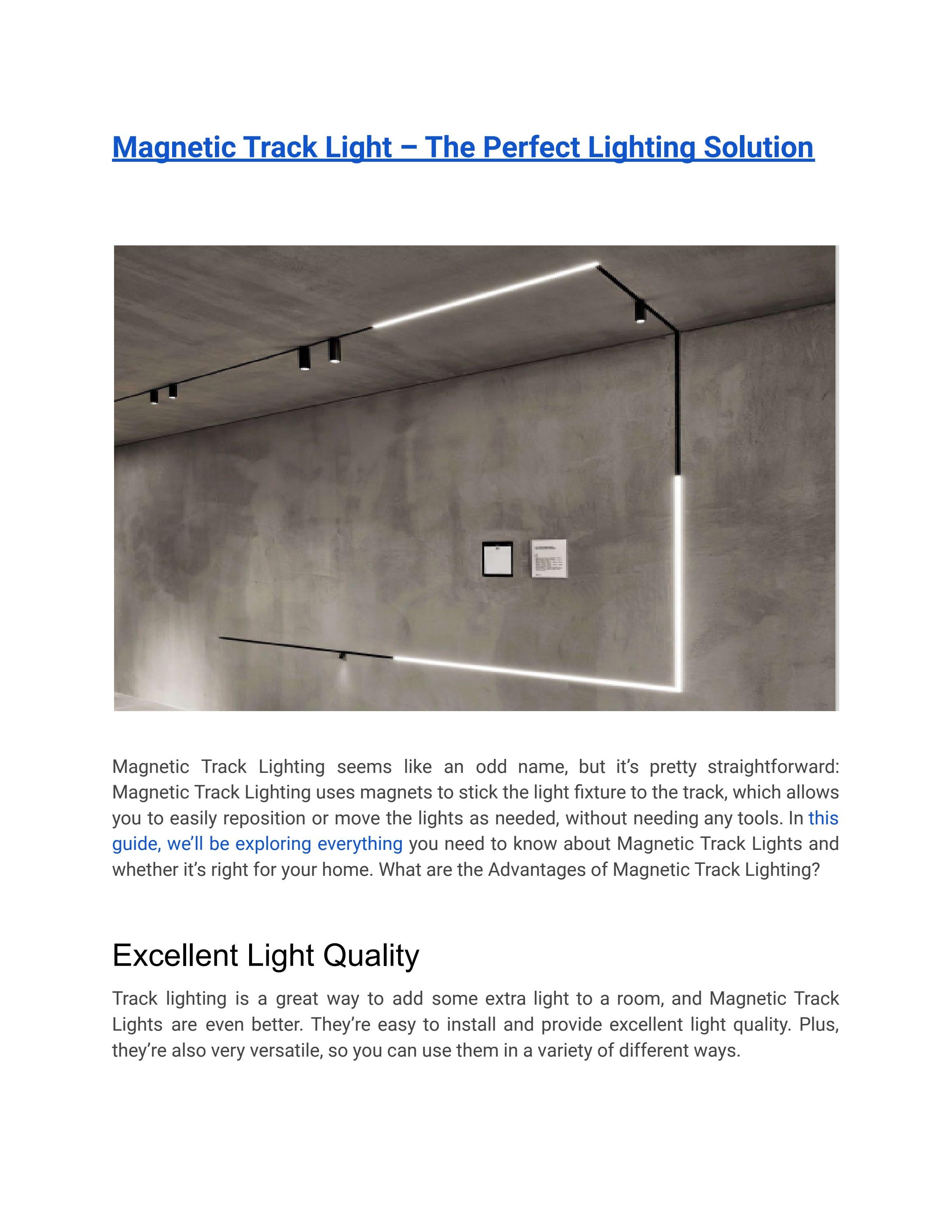 Magnetic Track Light – The Perfect Lighting Solution by Fix Hold & Flip ...