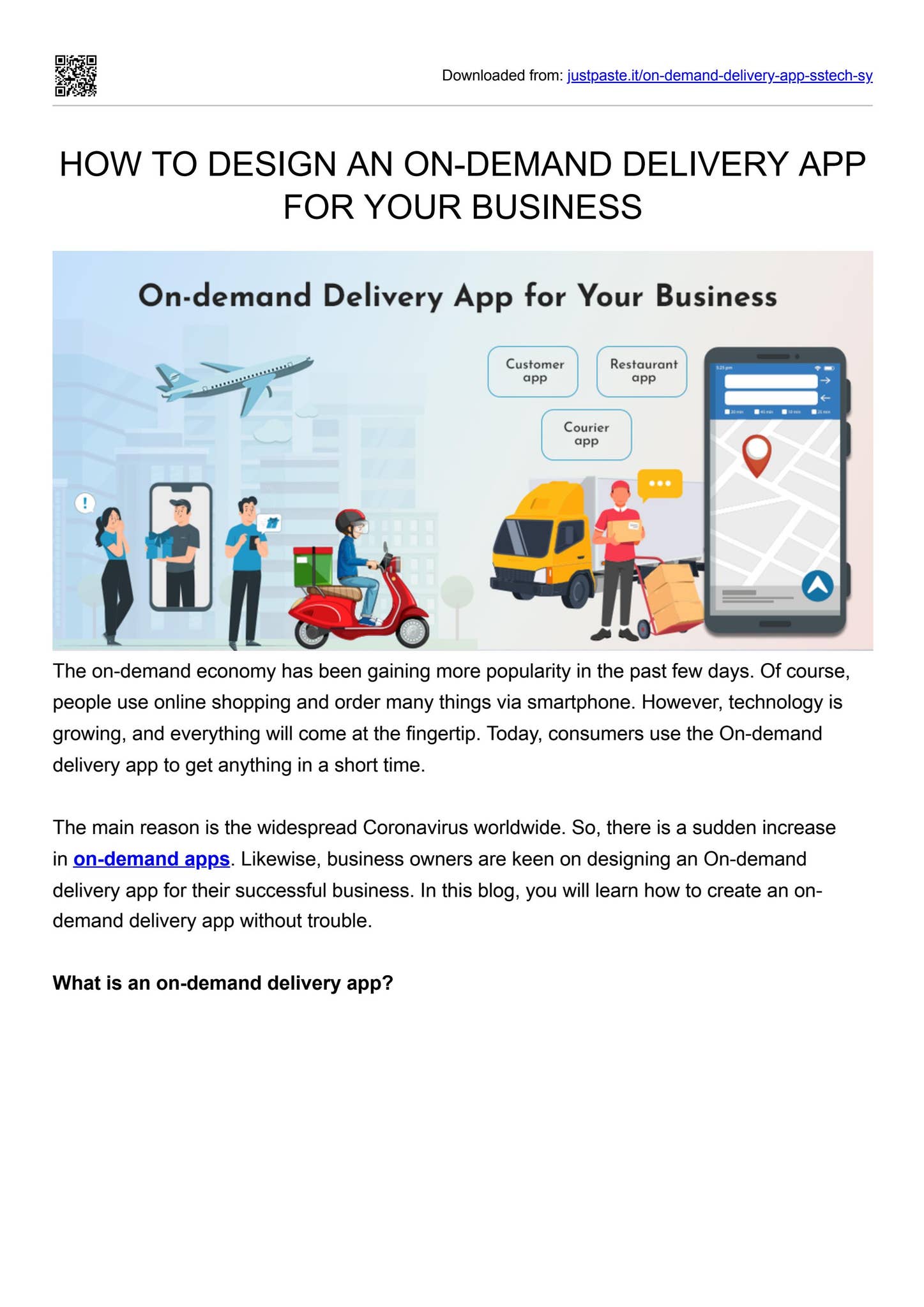 ON-DEMAND DELIVERY APP FOR YOUR BUSINESS | SSTECH SYSTEM by SSTech System - Issuu