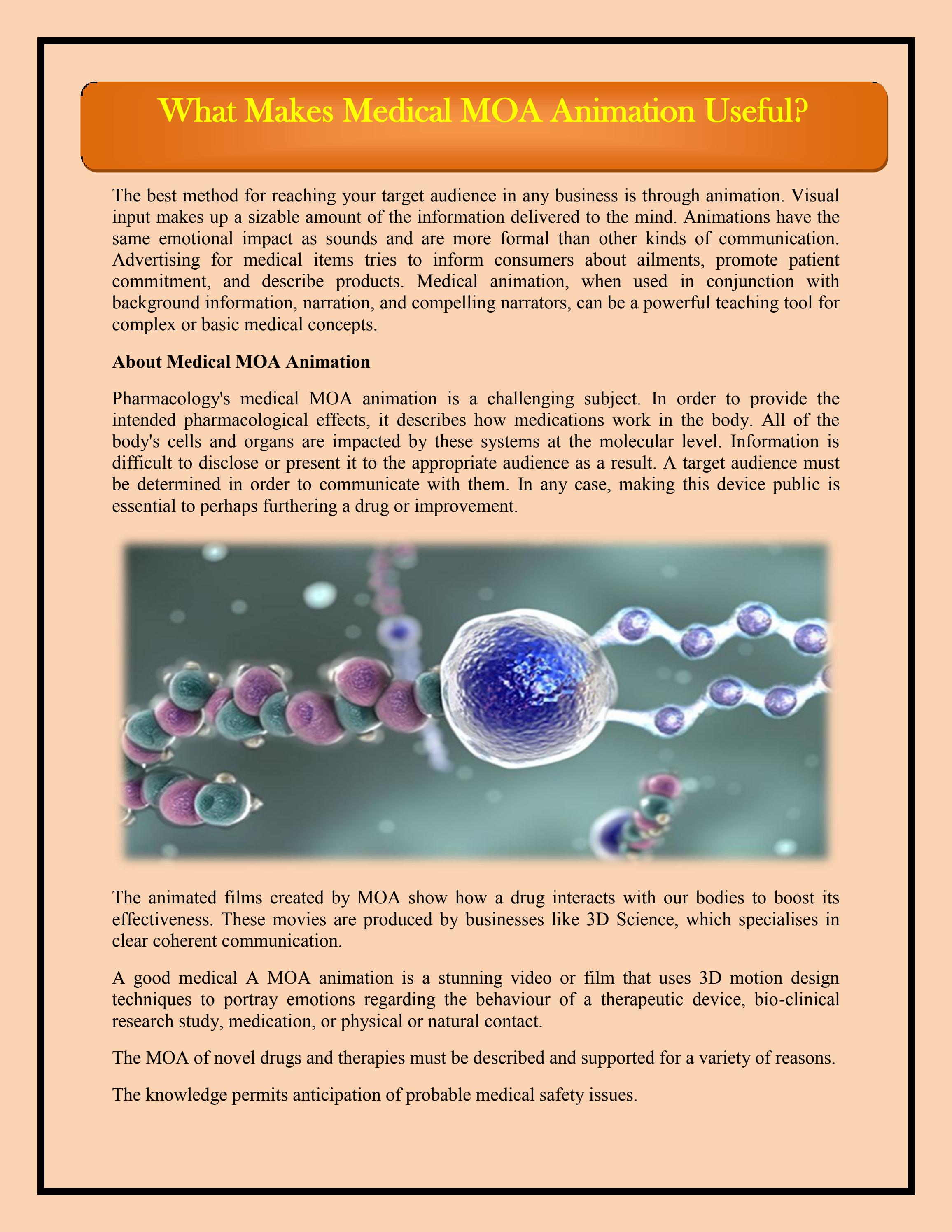 What Makes Medical MOA Animation Useful? by sbanimation - Issuu