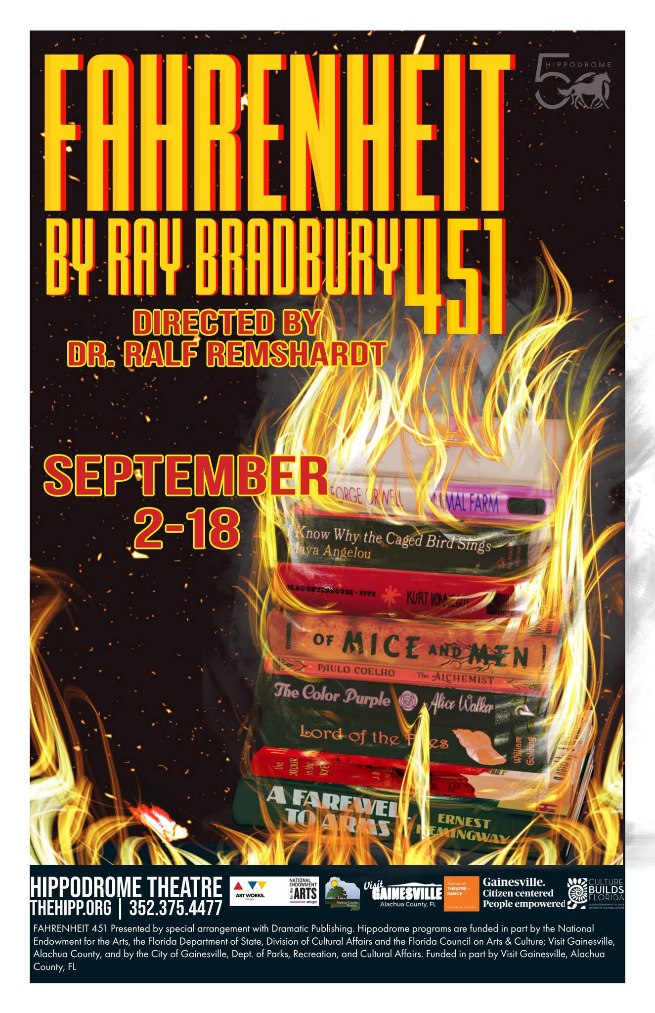 Fahrenheit 451 by Ray Bradbury now playing at the Hippodrome Theatre by ...
