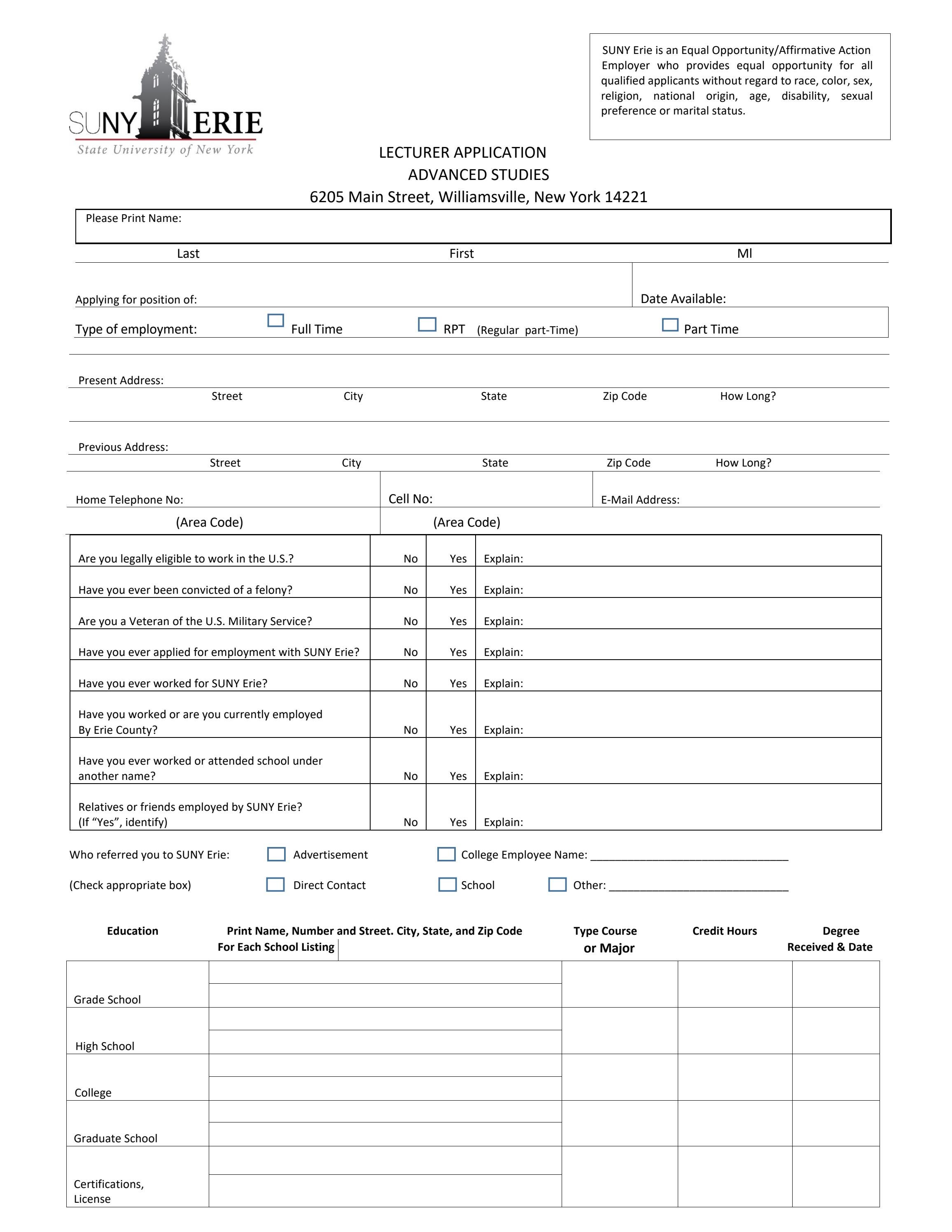 Advanced Studies 2022 Lecturer Application by SUNY Erie - Issuu