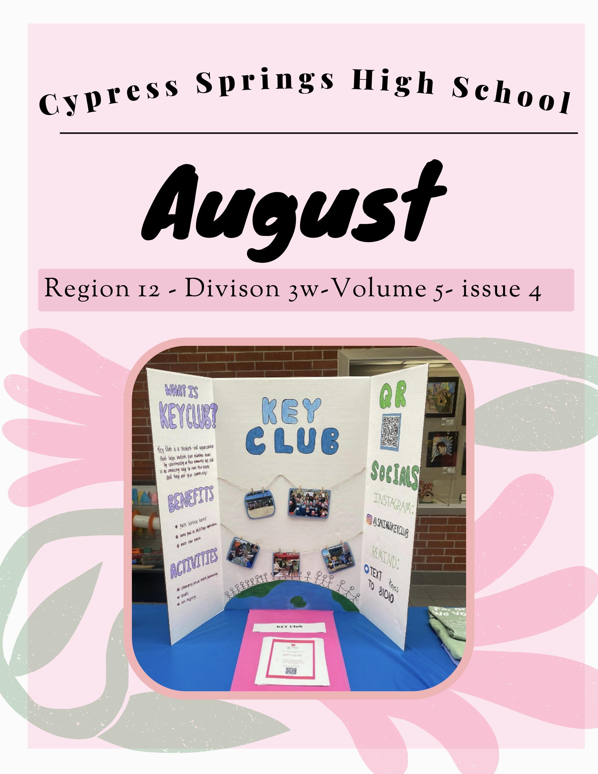 August Newsletter by Cy-Springs Key Club - Issuu