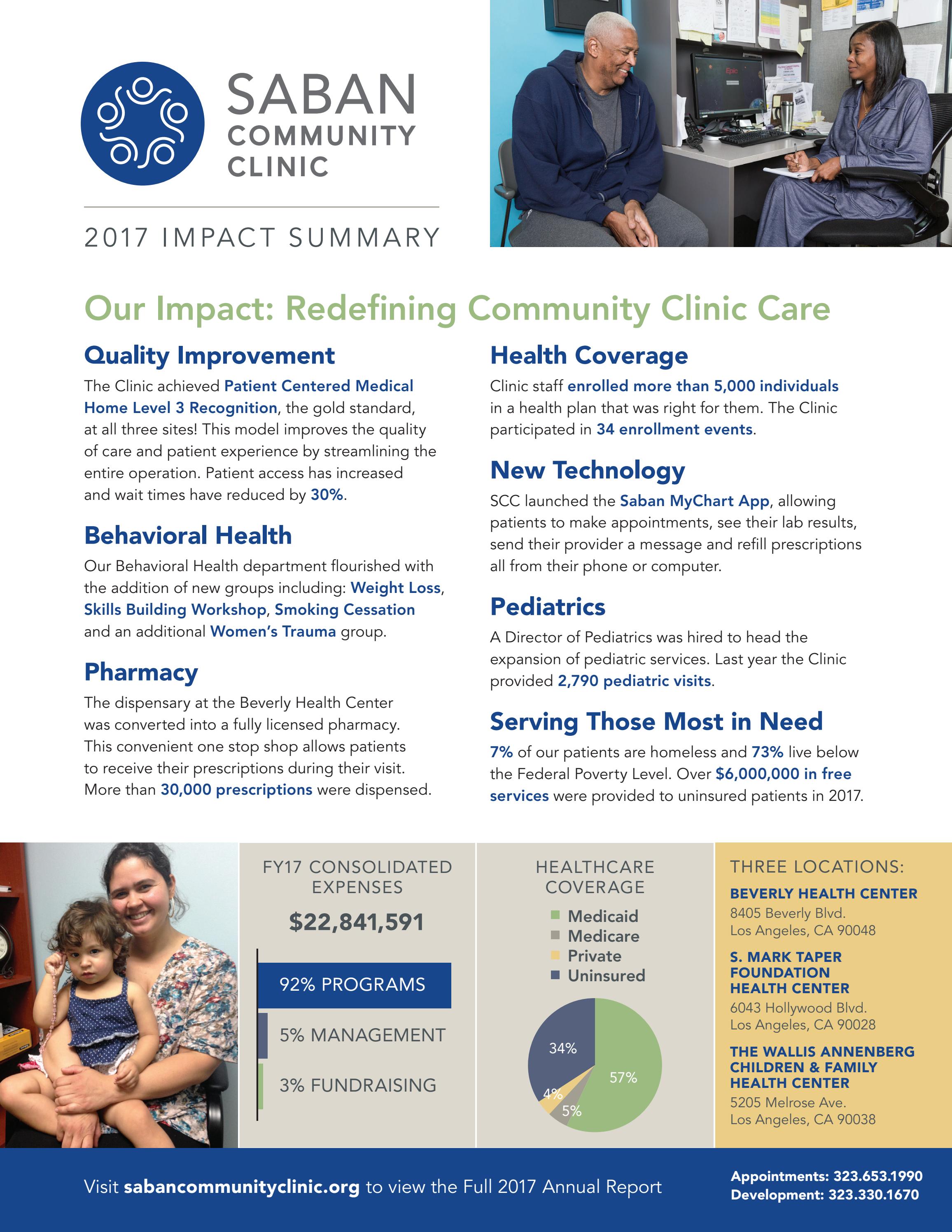 2017 Impact Summary by Saban Community Clinic - Issuu
