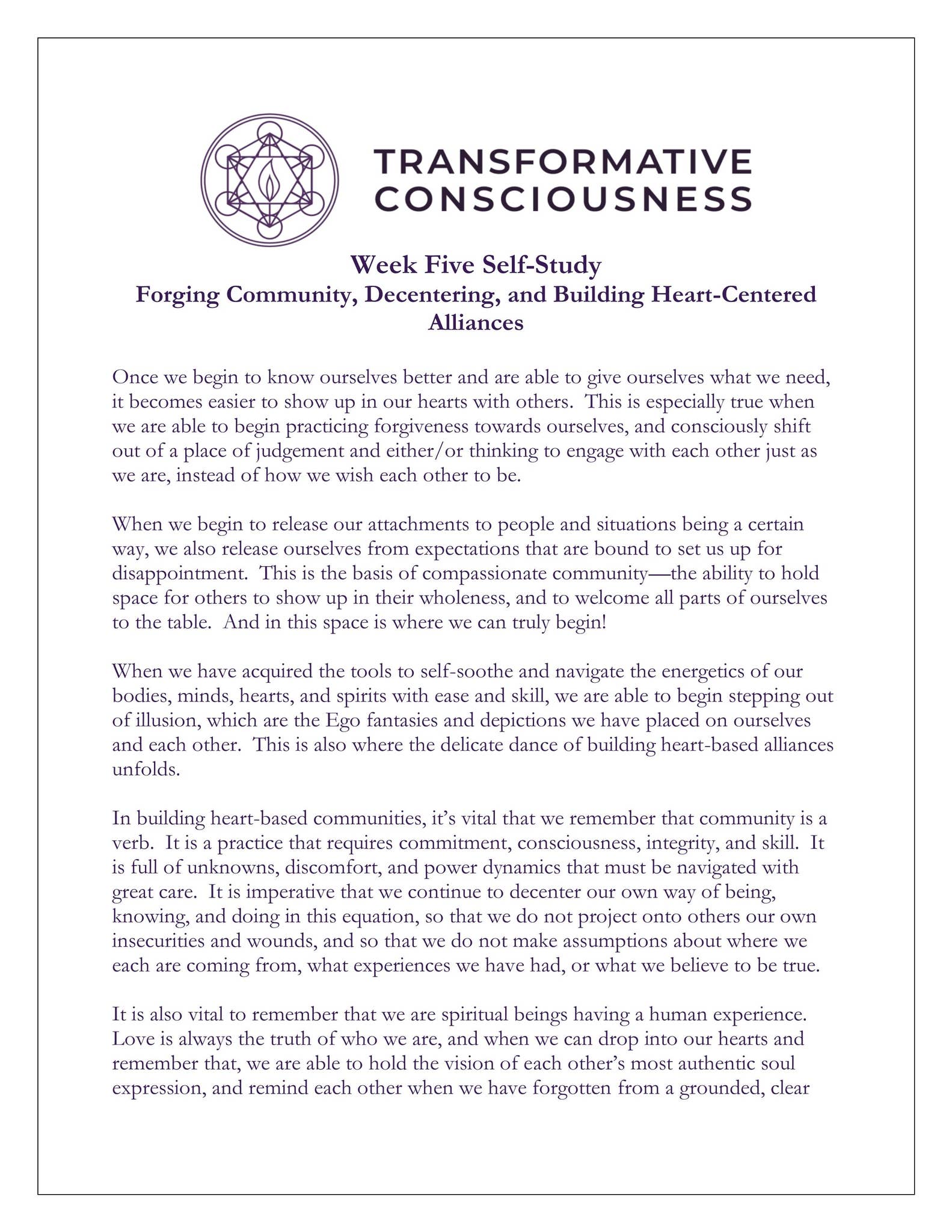 [RSCJW] Week 5 Self-Study by transformativeconsciousness - Issuu