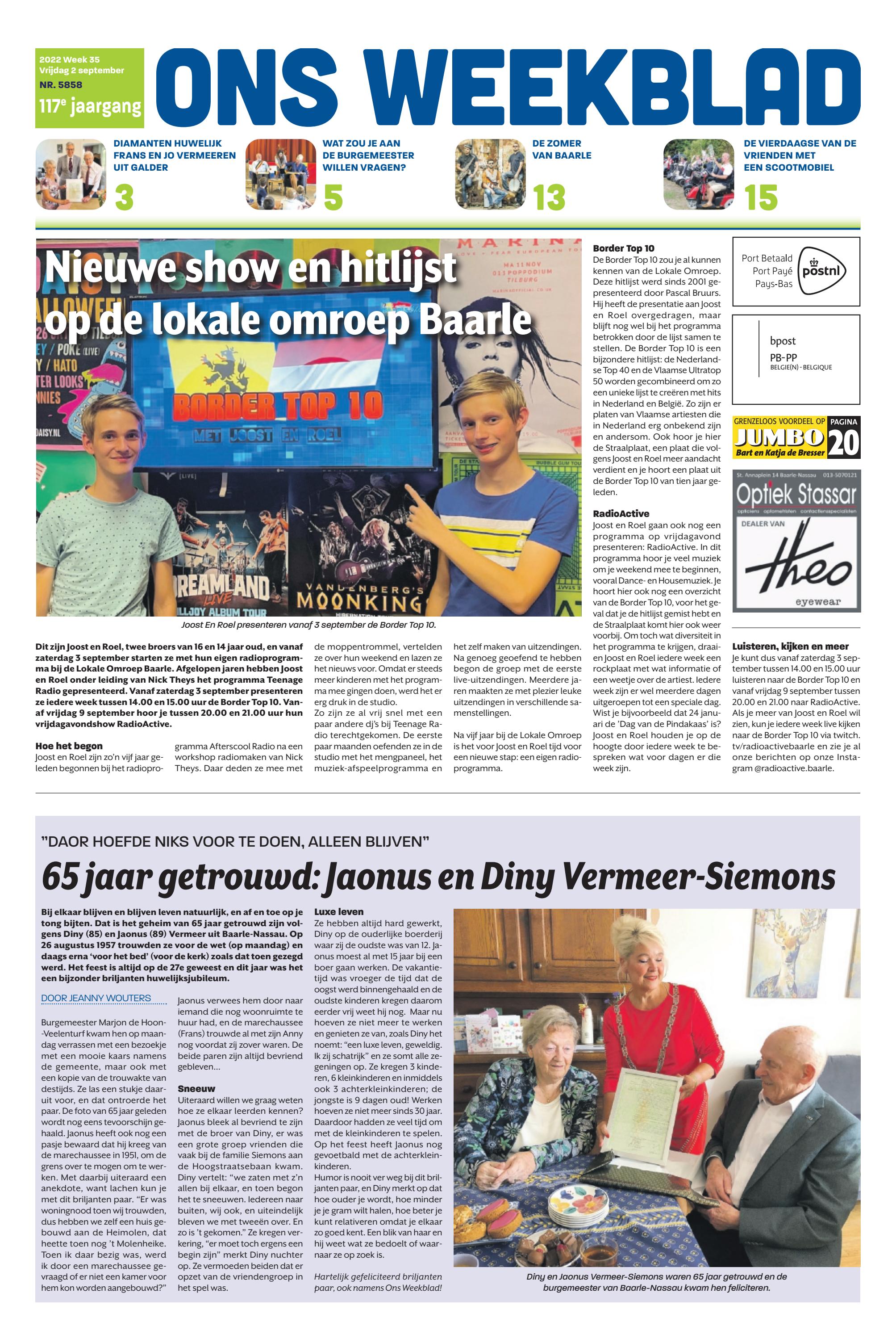 Ons Weekblad 02-09-2022 by Uitgeverij Em de Jong - Issuu