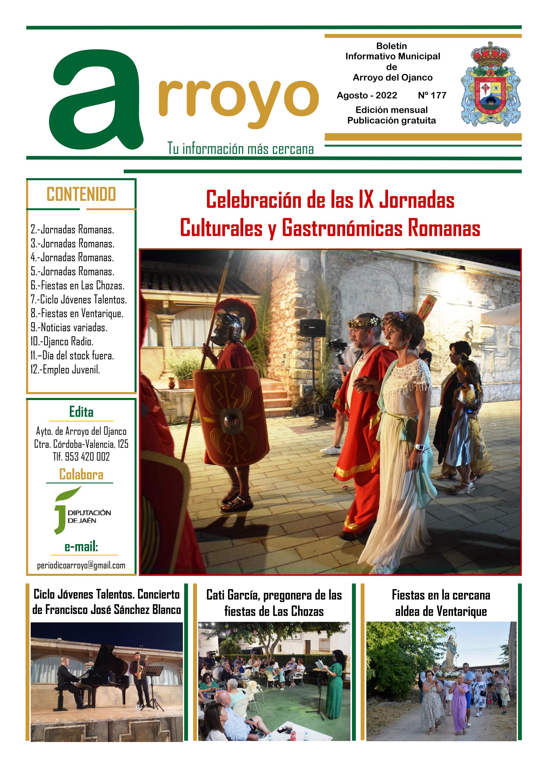 REVISTA MUNICIPAL "ARROYO" Nº 177 AGOSTO 2022 by Ojanco Radio - Issuu