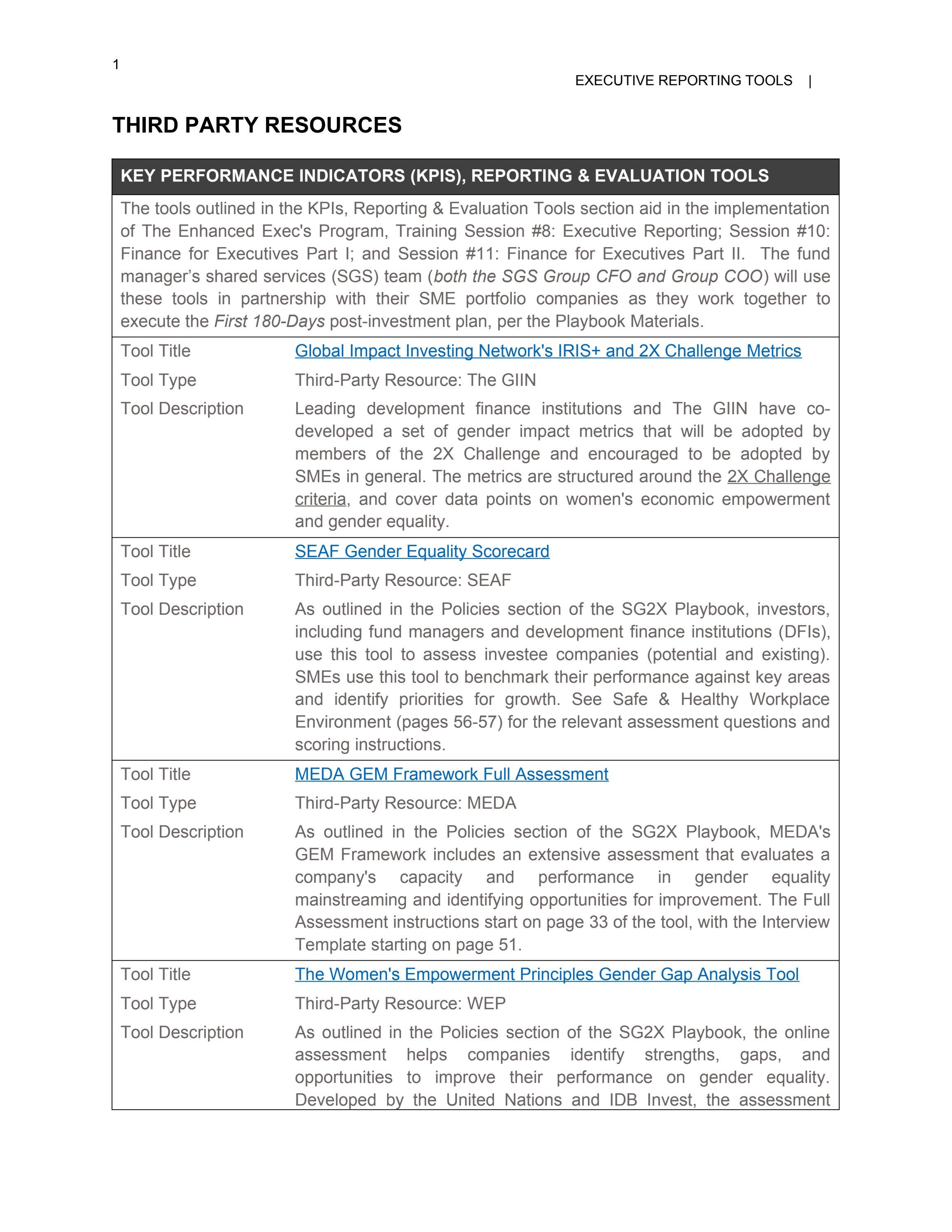 Third Party Resources - Executive Reporting by Frank Tobé - Issuu