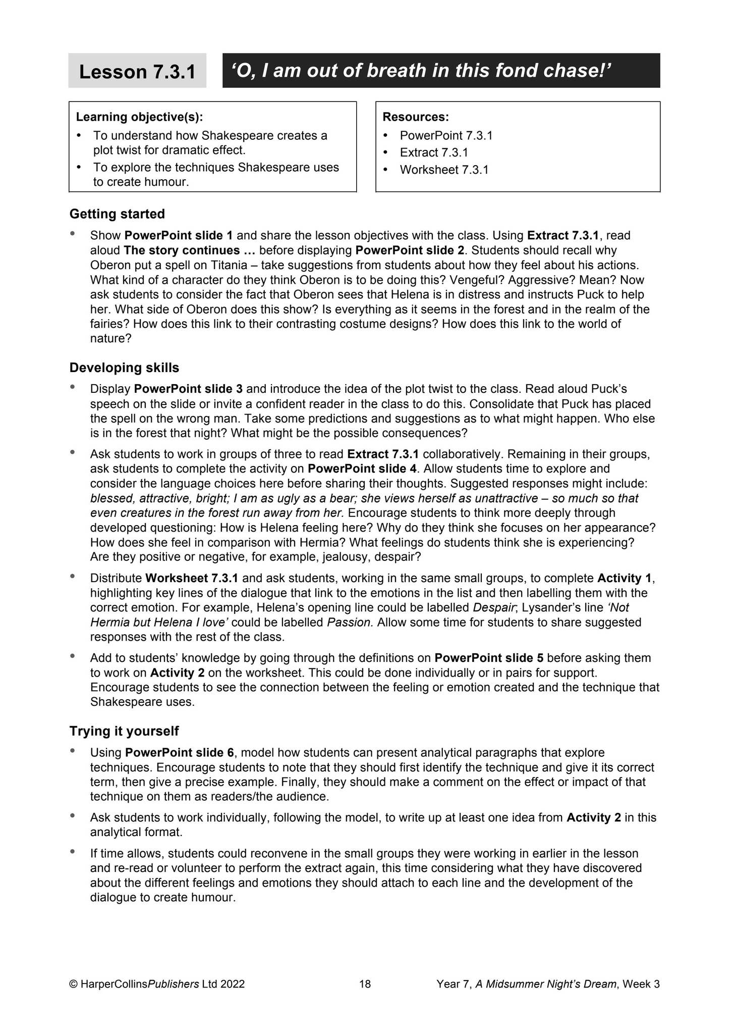 Reimagine KS3 Shakespeare by Collins - Issuu