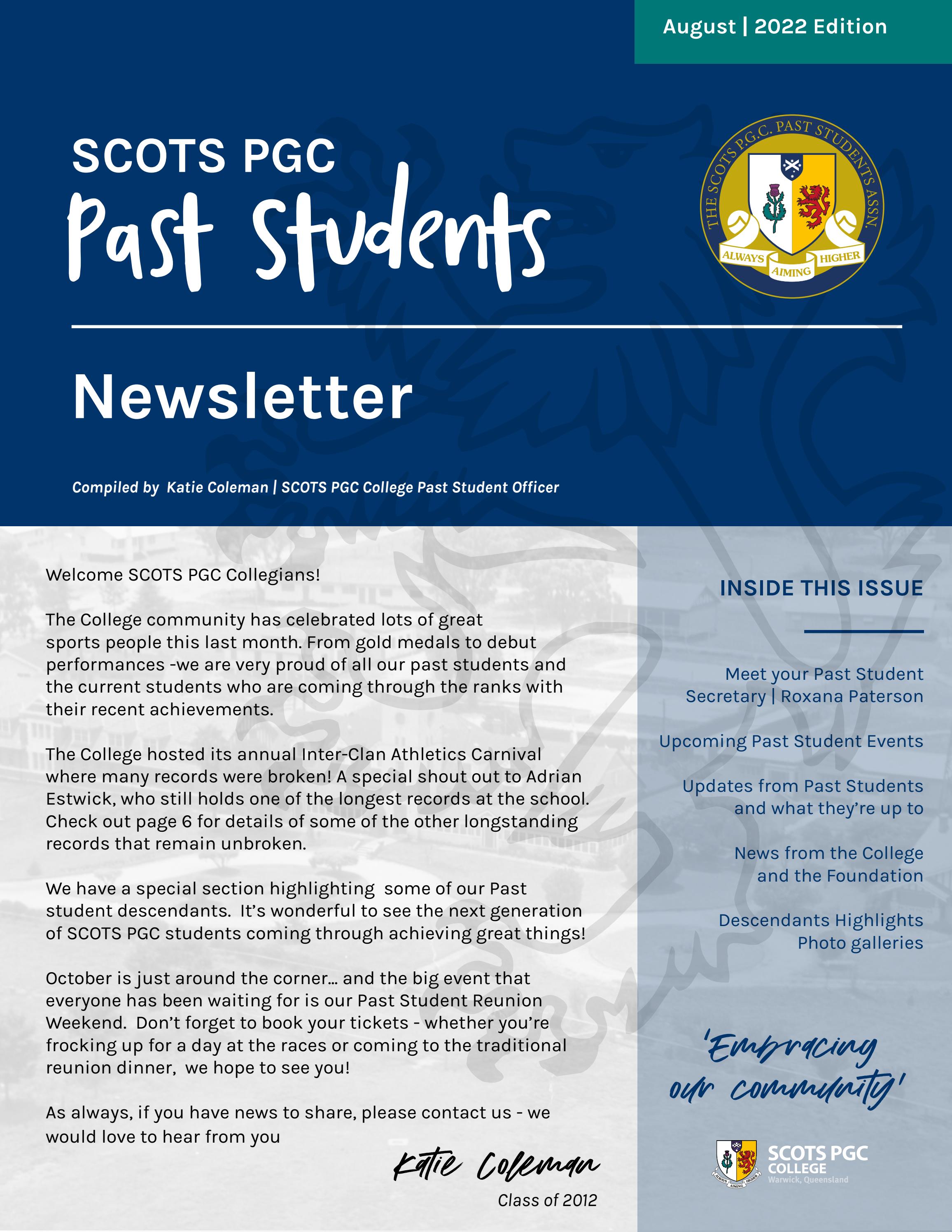 SCOTS PGC PSA Newsletter | August Edition by SCOTS PGC College - Issuu
