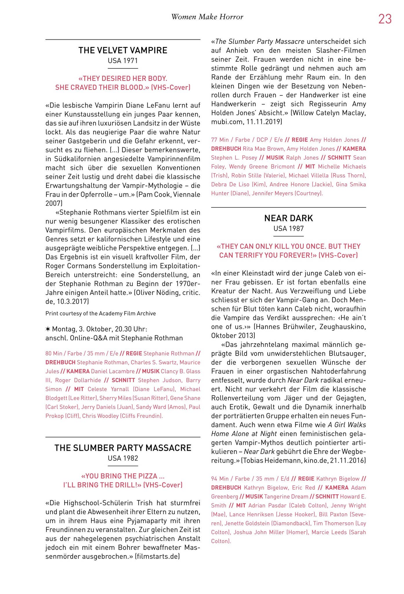 Filmpodium Programmheft Oktober/November 2022 // Programme booklet October/November 2022 by ...