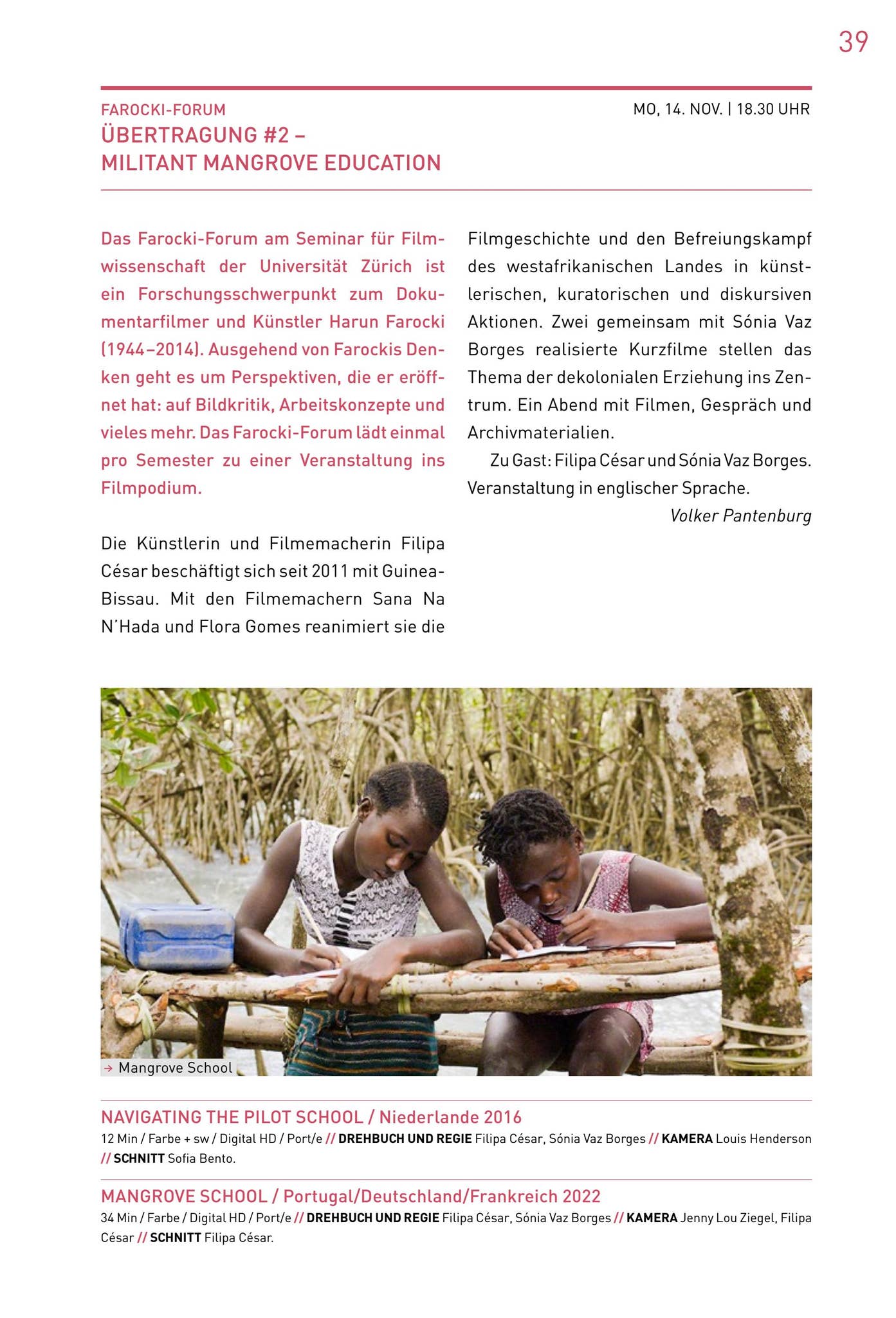 Filmpodium Programmheft Oktober/November 2022 // Programme booklet October/November 2022 by ...