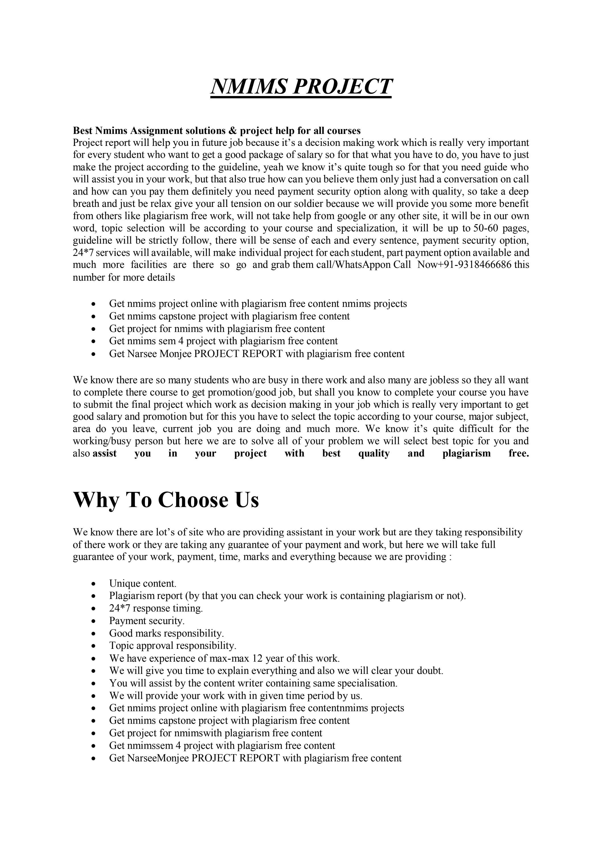 nmims mba project by Studylivezone - Issuu