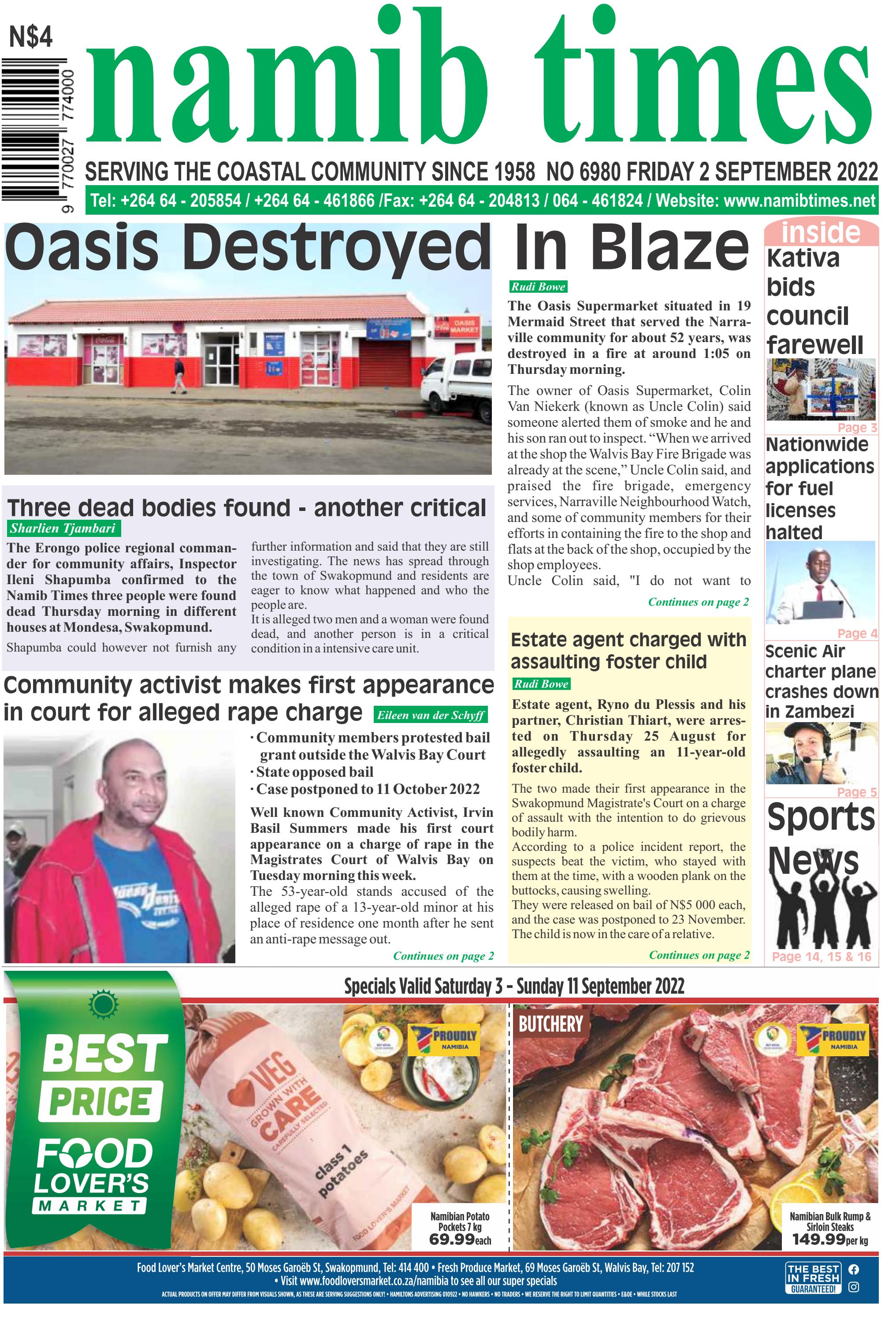 3 sept namib times e-edition by Namib Times Virtual - Issuu