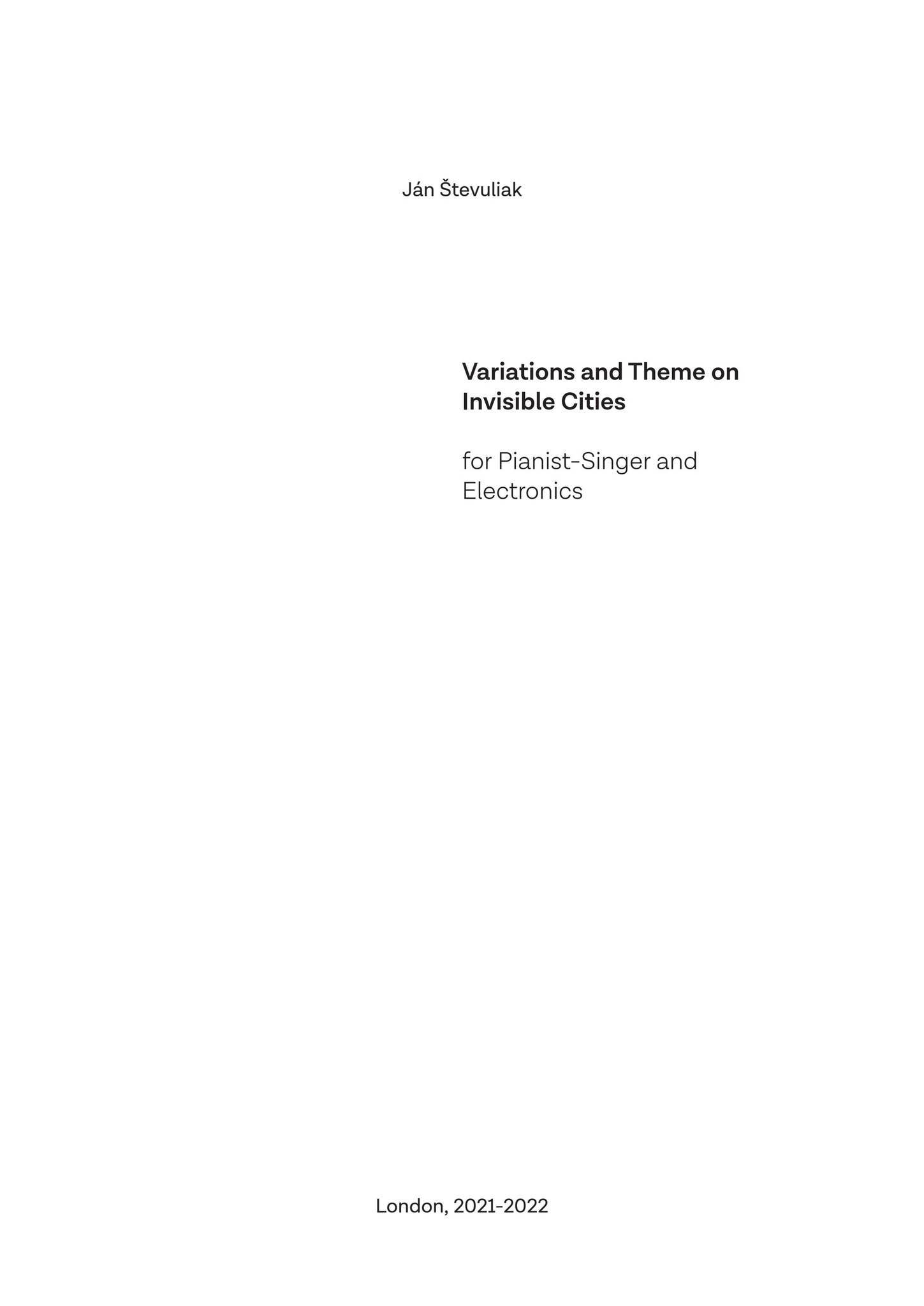 Variations and Theme on Invisible Cities by jan_stev - Issuu