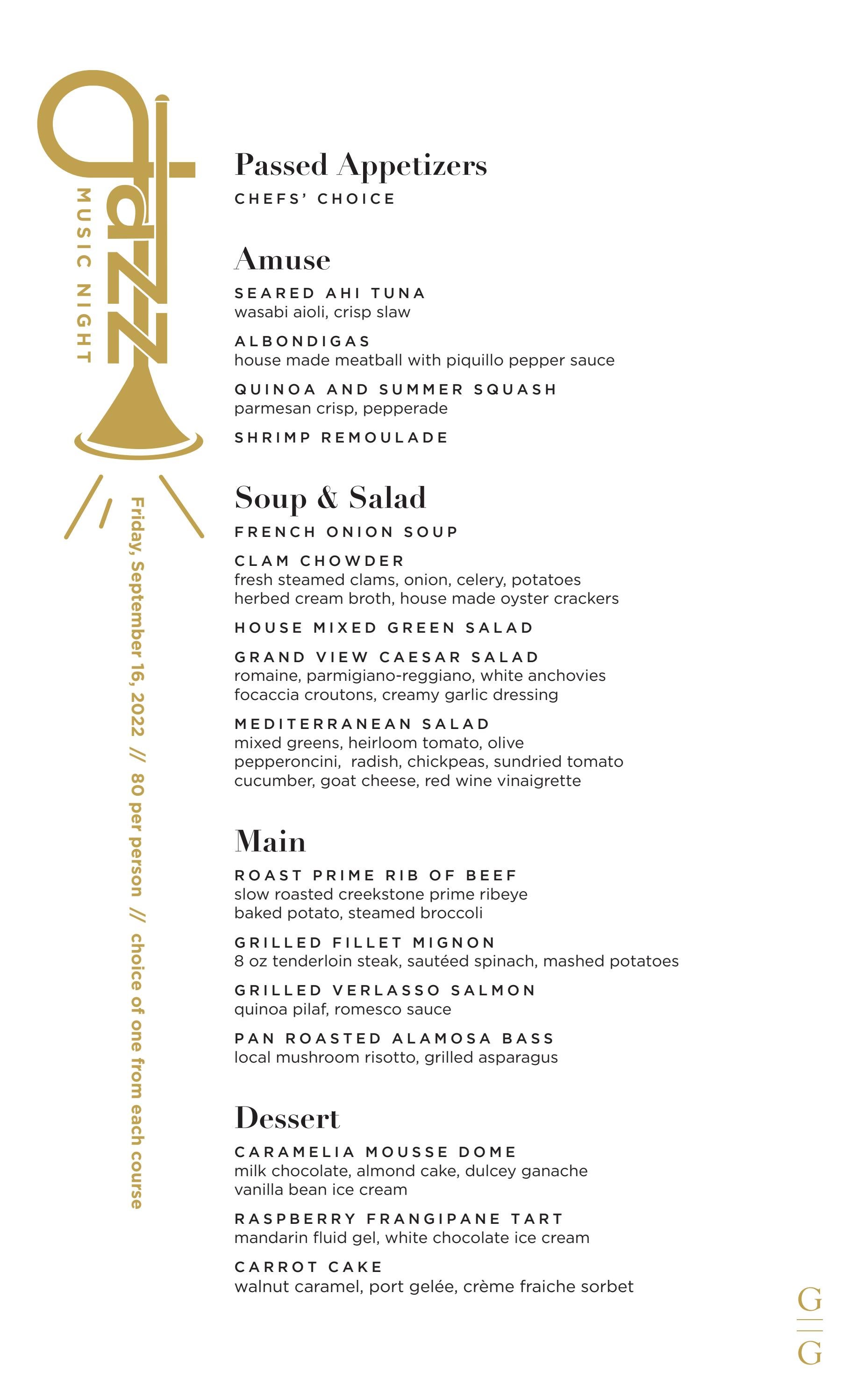 Jazz Night Menu Sept. 2022 by gardenofthegodsresortandclub - Issuu
