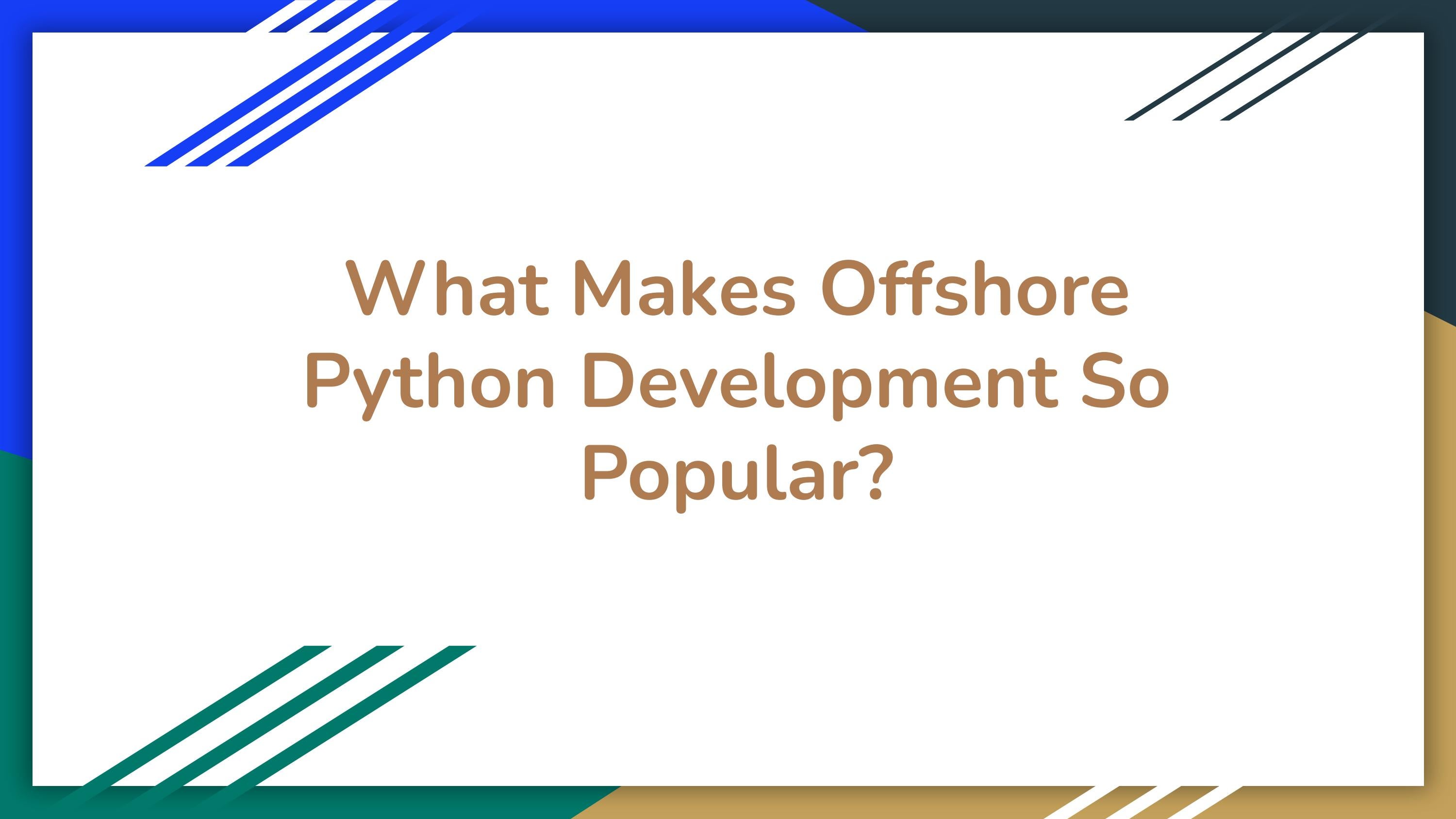What Makes Offshore Python Development So Popular? by OnGraph Technologies - Issuu