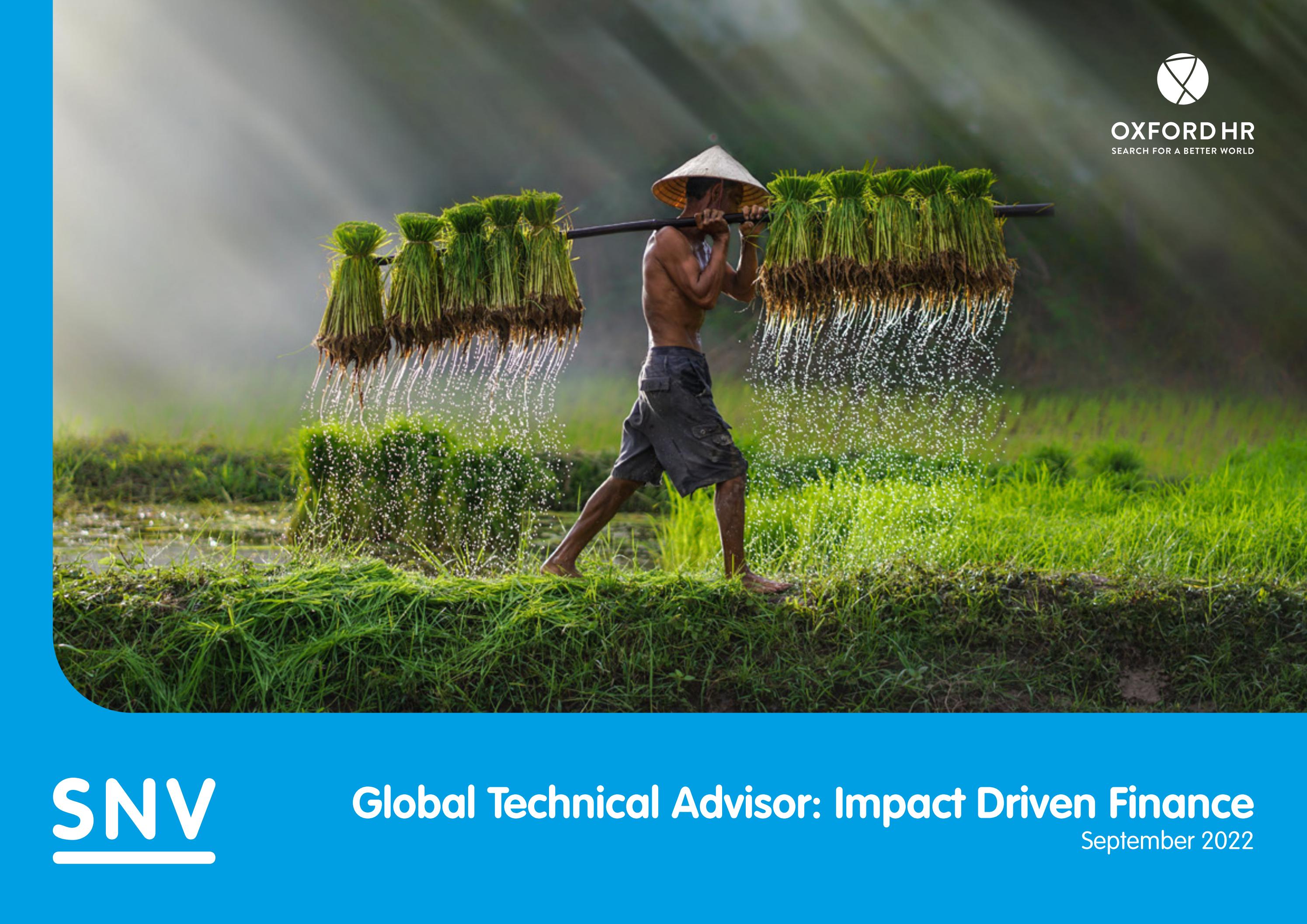 SNV - Global Technical Advisor: Impact Driven Finance by Oxford HR - Issuu