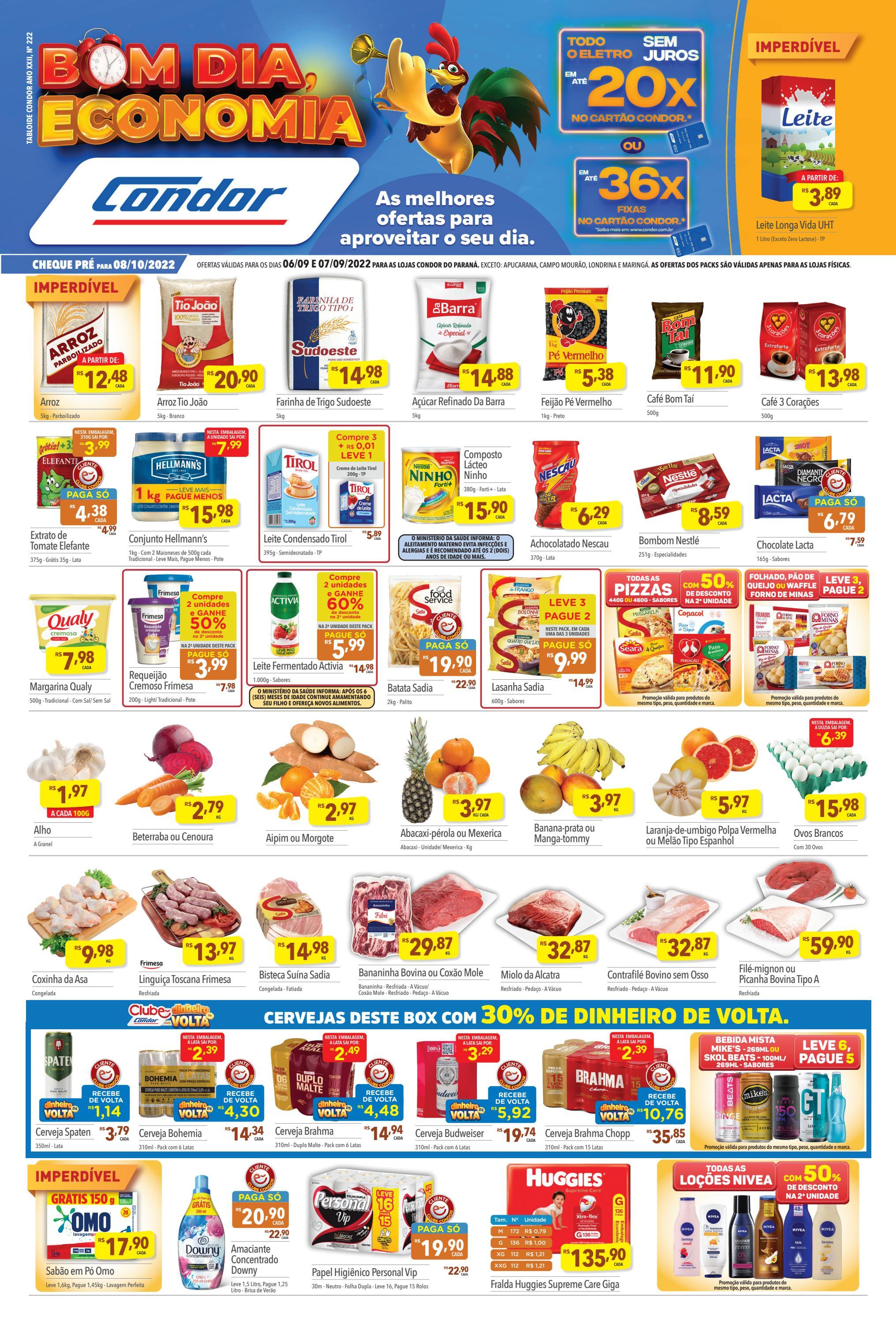 Ofertas imbatíveis do Bom Dia, Economia Condor. Válidas de 06.09 a 07. ...