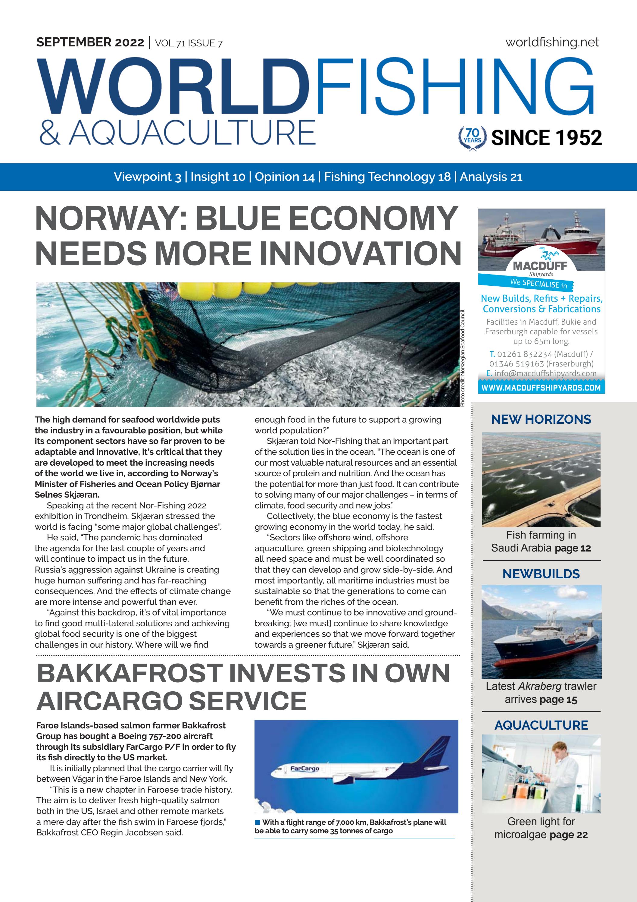 World Fishing & Aquaculture September 2022 by Mercator Media - Issuu