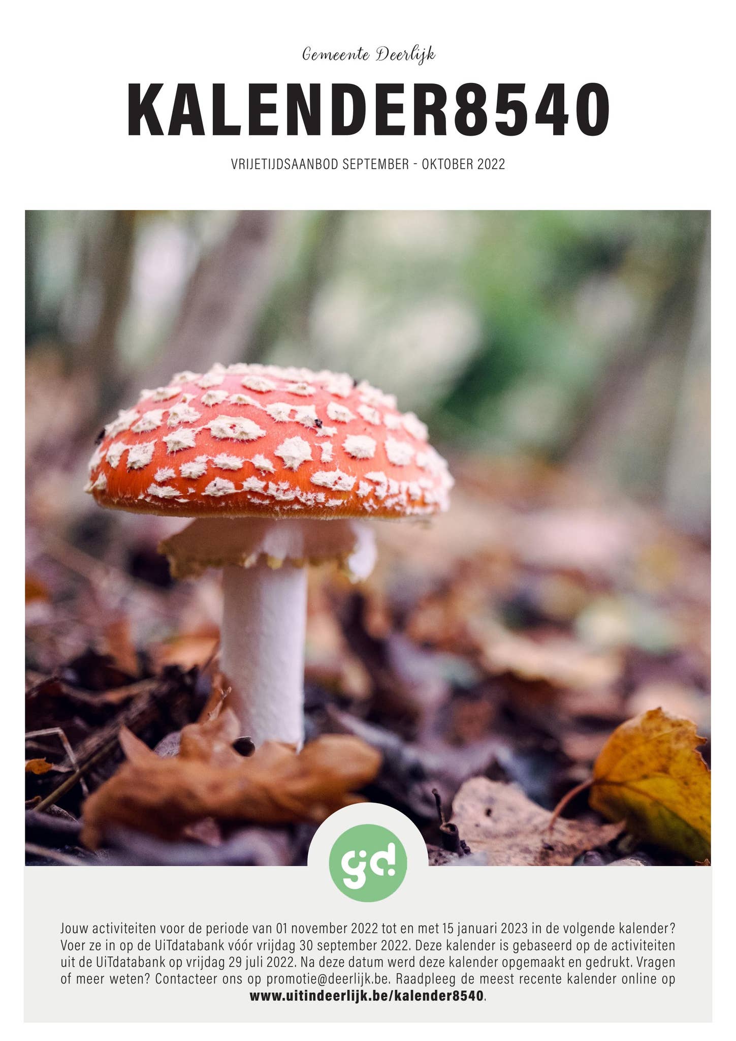KALENDER8540 september - oktober (2022) by gemeentedeerlijk - Issuu