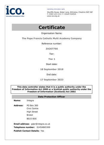 ICO Certificate 2022/23 by Schudio - Issuu