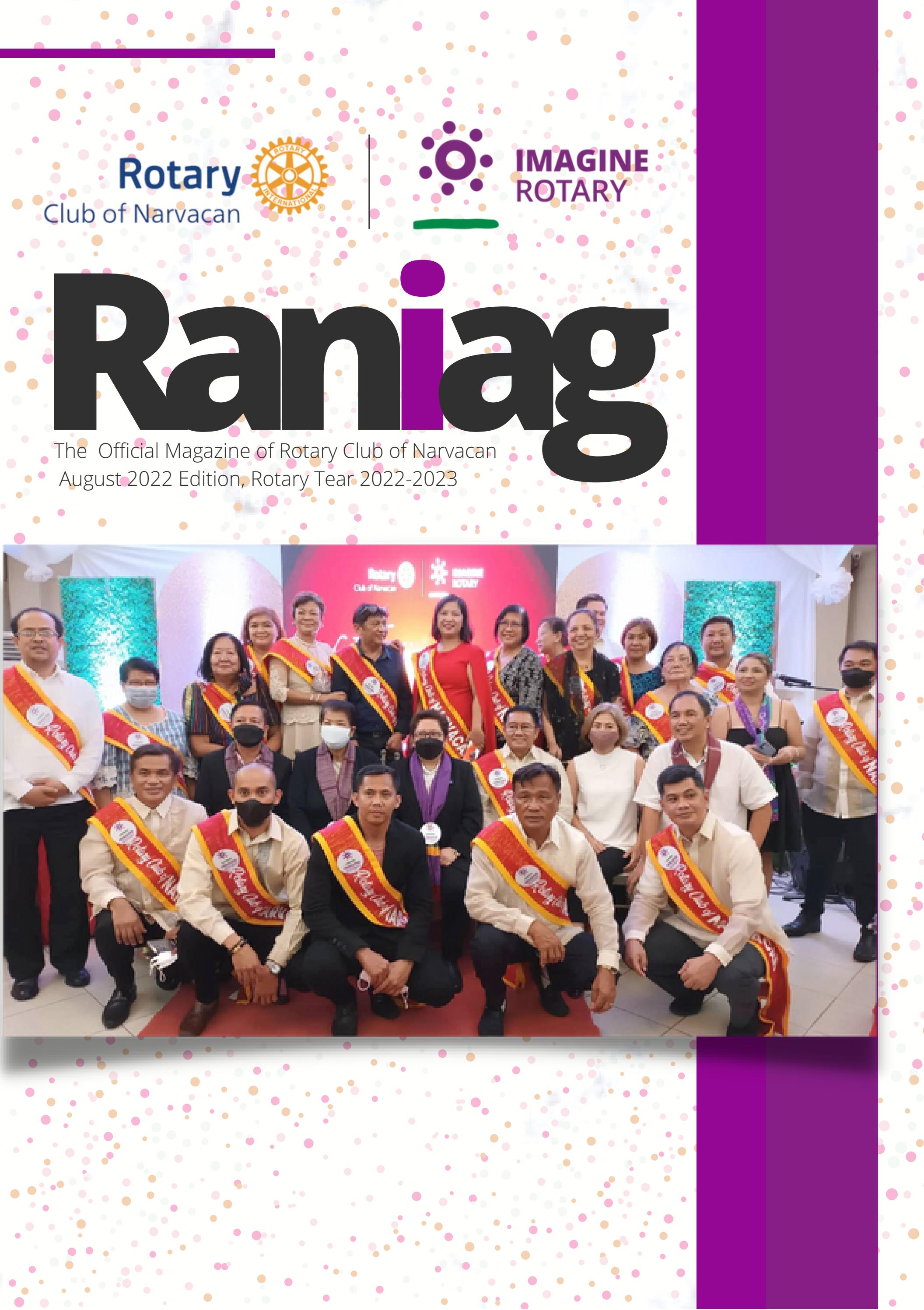 Raniag August 2022-2023 issue by Rotary Club of Narvacan - Issuu