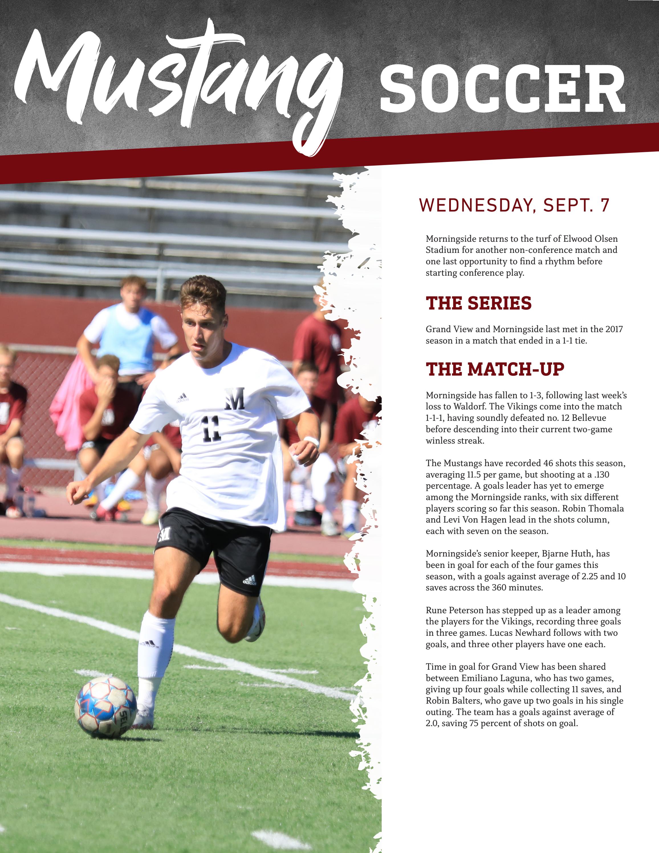 Men's Soccer Game Day Program - Grand View 9/7/22 by Morningside ...