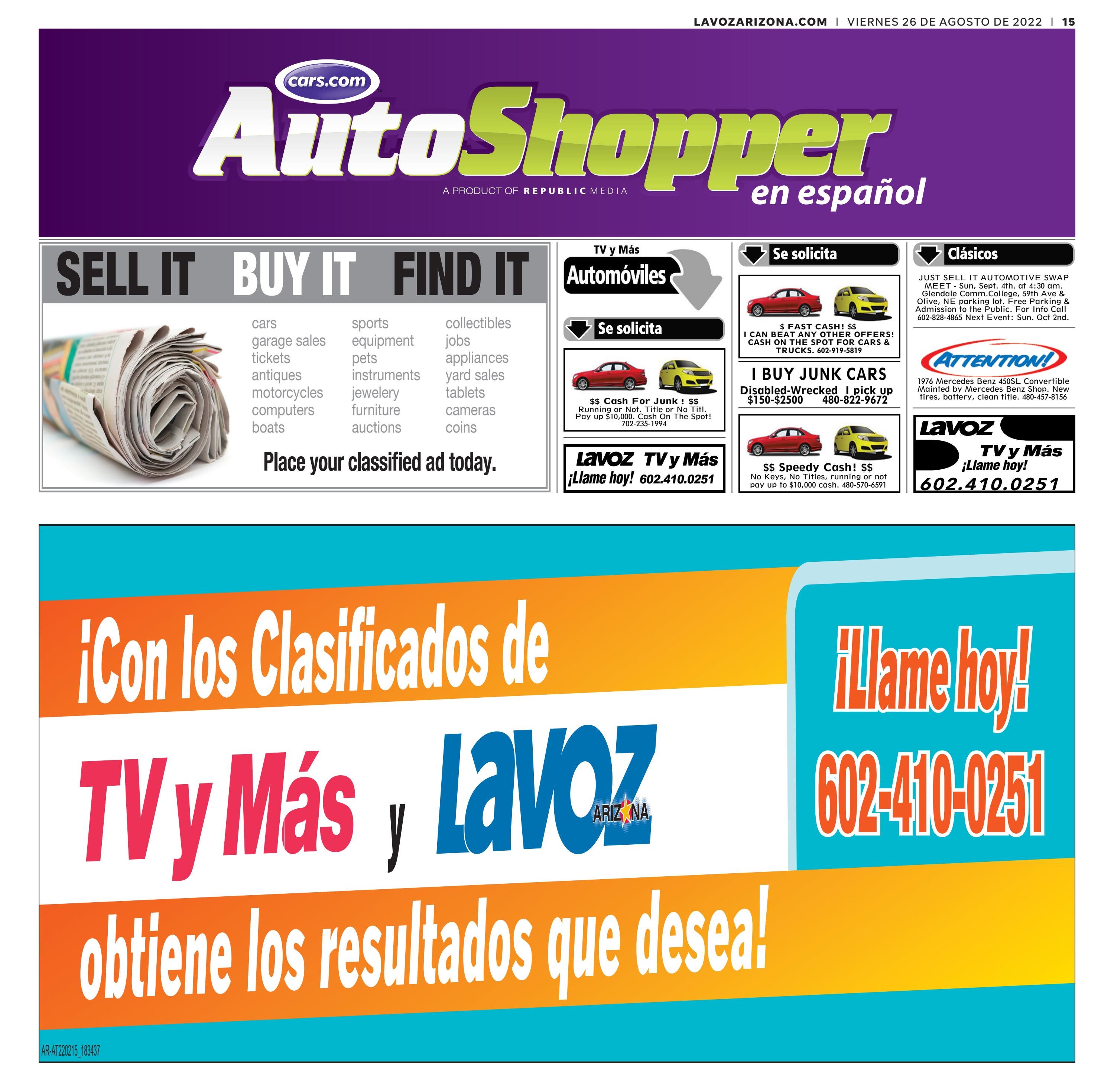 TV y Más 08/26/22 by La Voz Publishing - Issuu