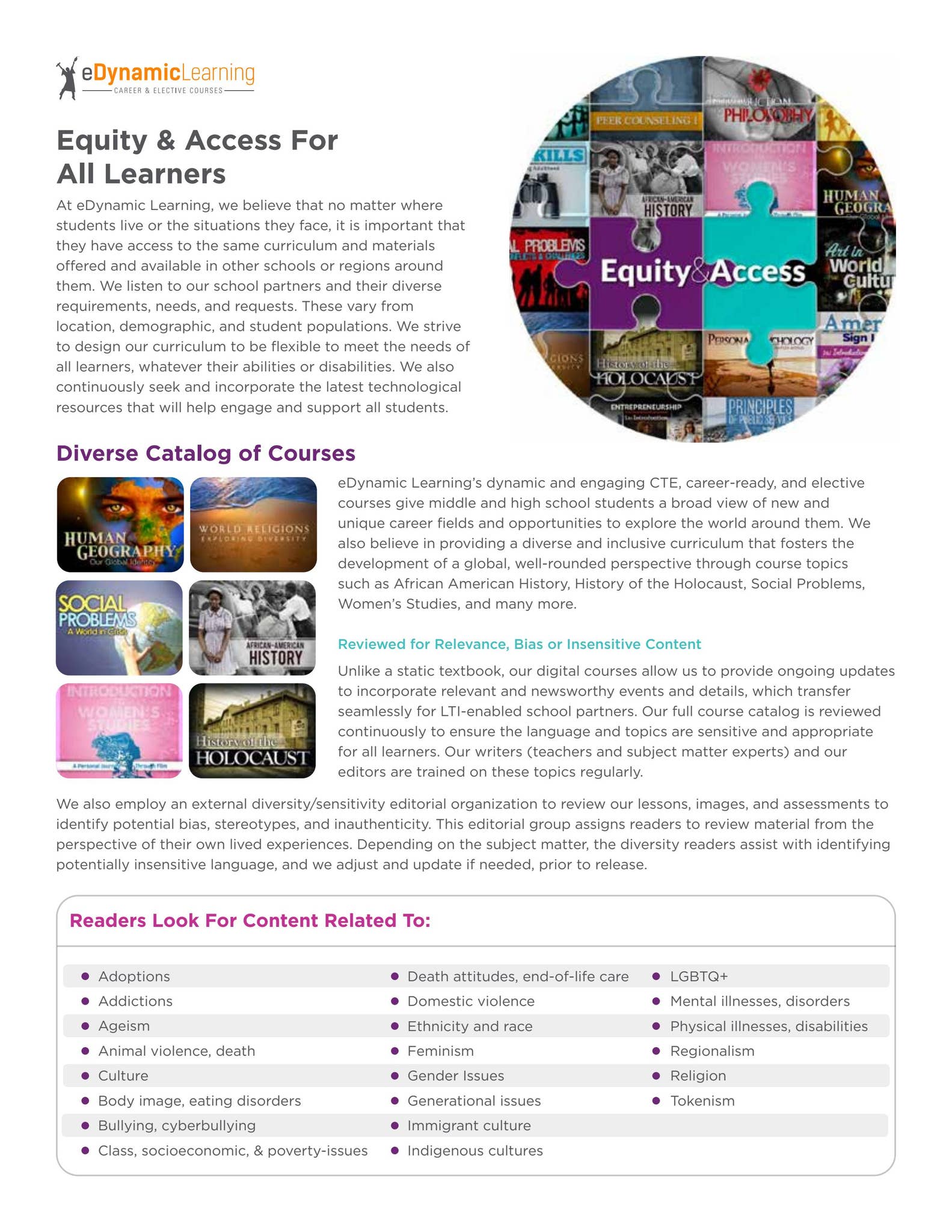 Equity & Access For All Learners Flyer by edynamiclearning - Issuu