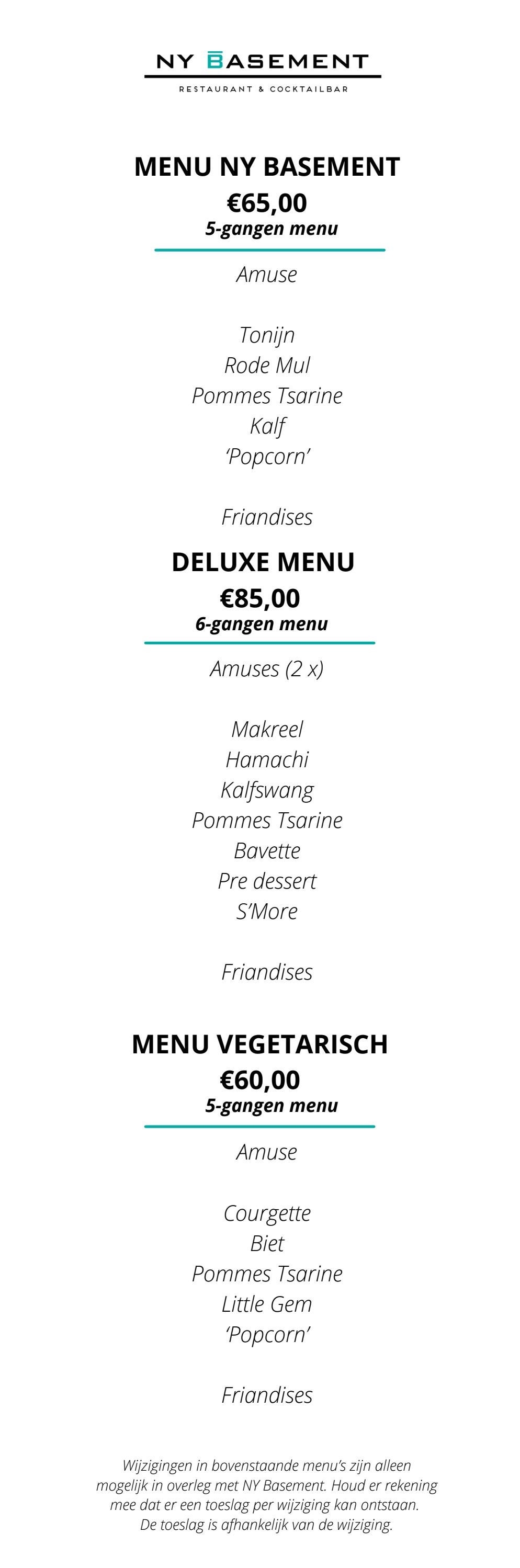 NY Basement menukaart NL by WestCord Hotels BV - Issuu