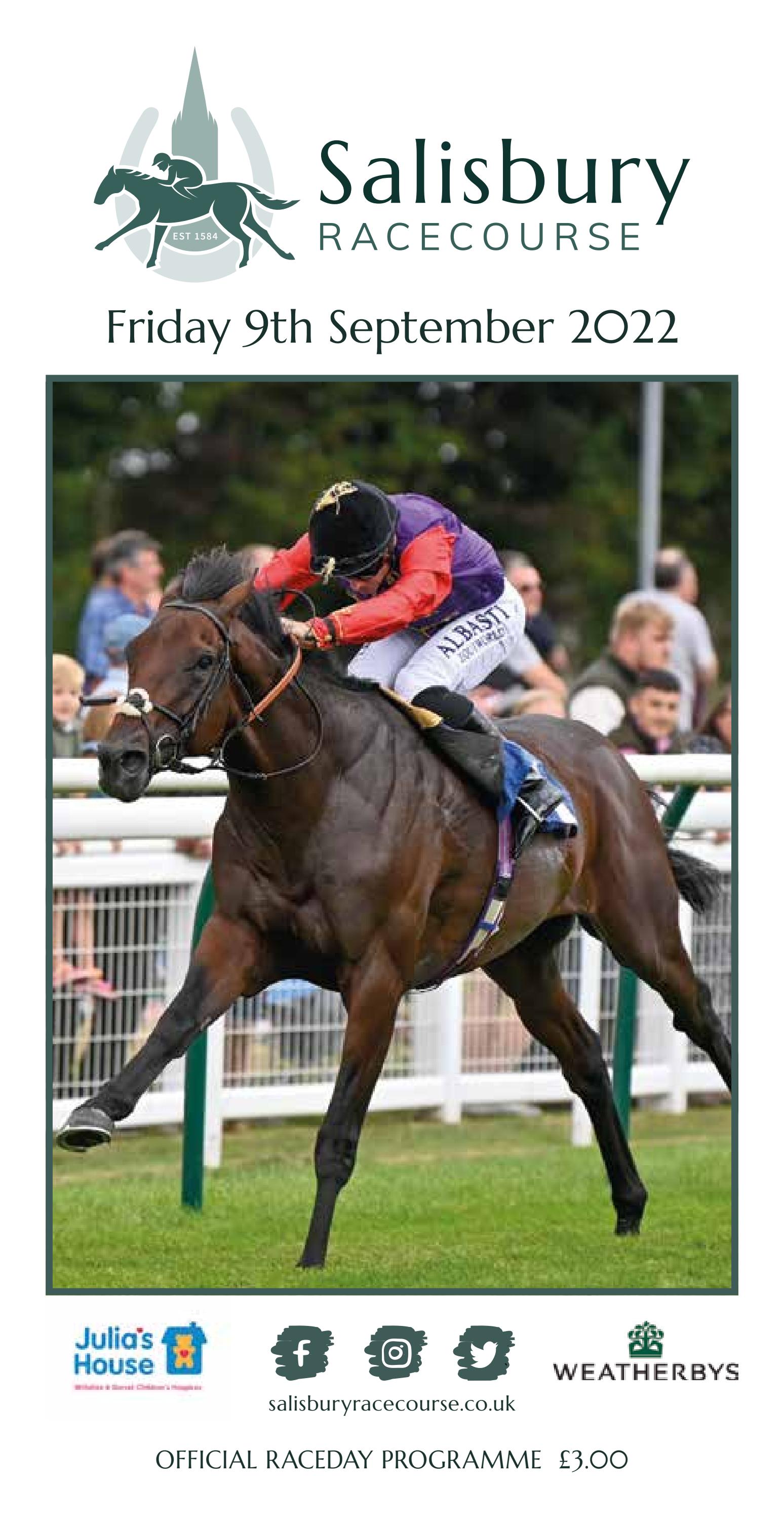 Salisbury Racecard - Friday 9th September by Weatherbys - Issuu