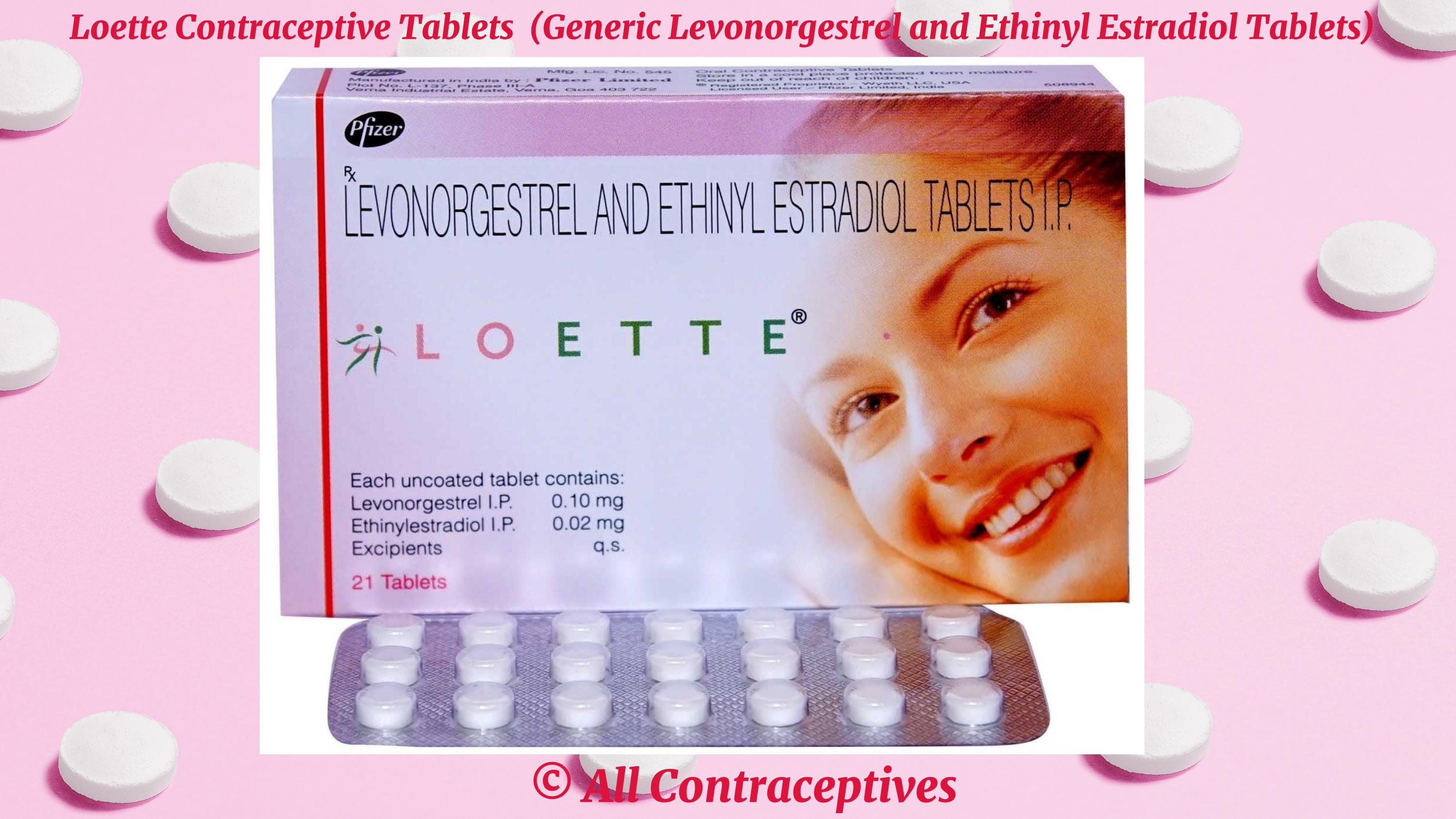 Loette Contraceptive Tablets (Generic Levonorgestrel and Ethinyl ...