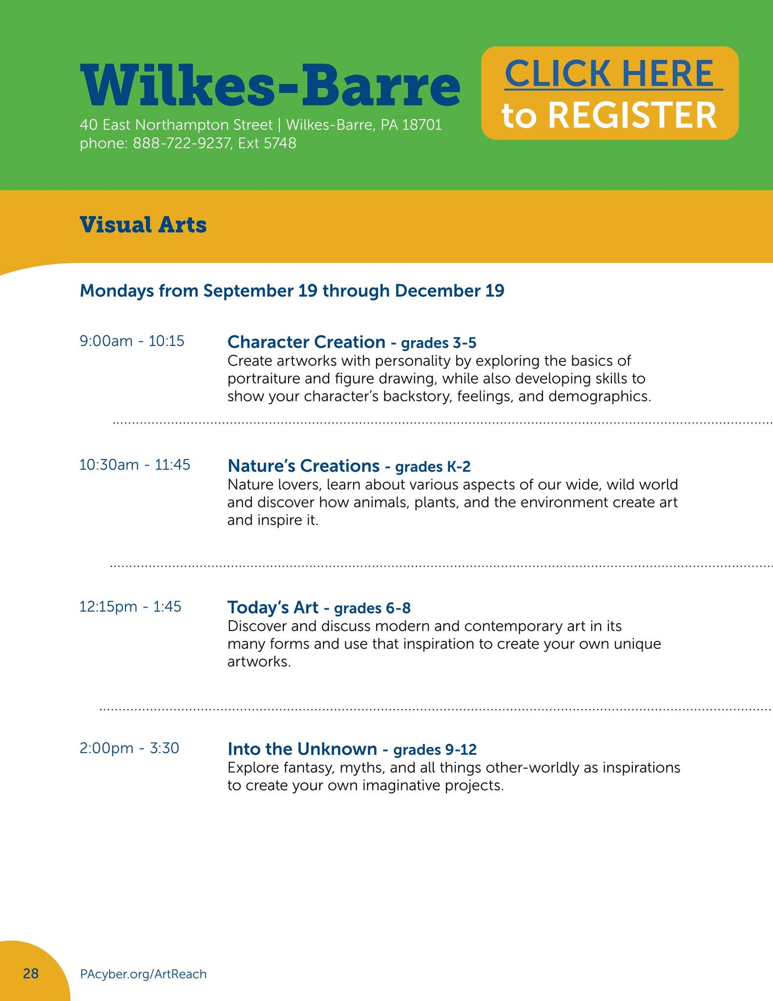 PA Cyber ARTReach Fall 2022 Course Offerings by PACyberSchool - Issuu