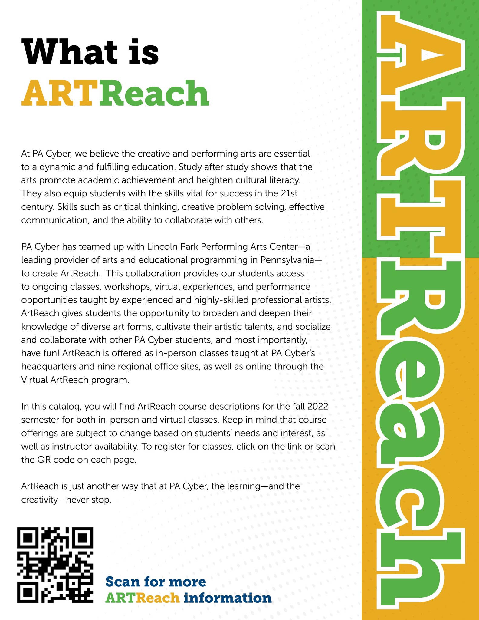 PA Cyber ARTReach Fall 2022 Course Offerings by PACyberSchool - Issuu