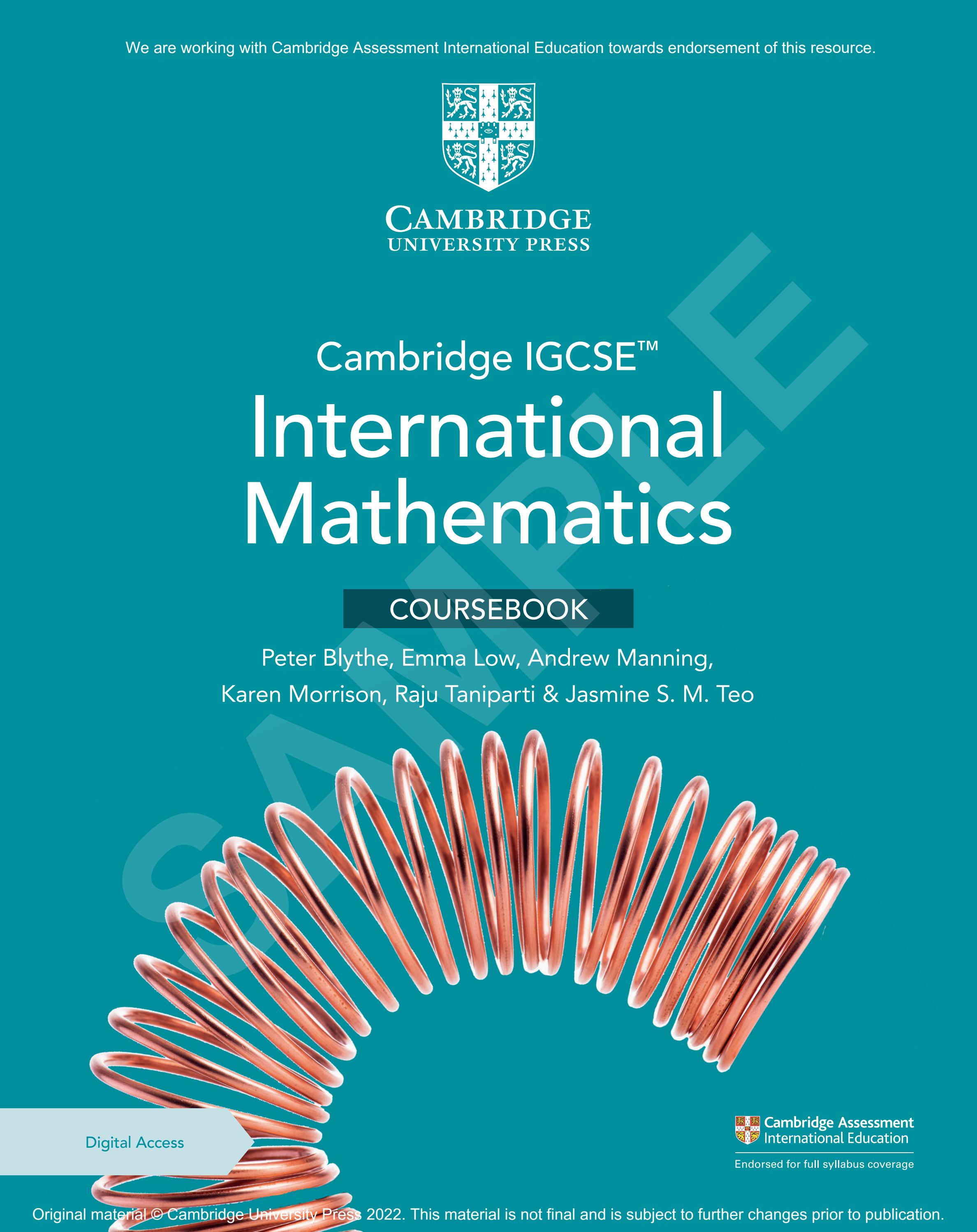 Cambridge IGCSE International Mathematics By Cambridge International Cambridge IGCSE International Mathematics By Cambridge International