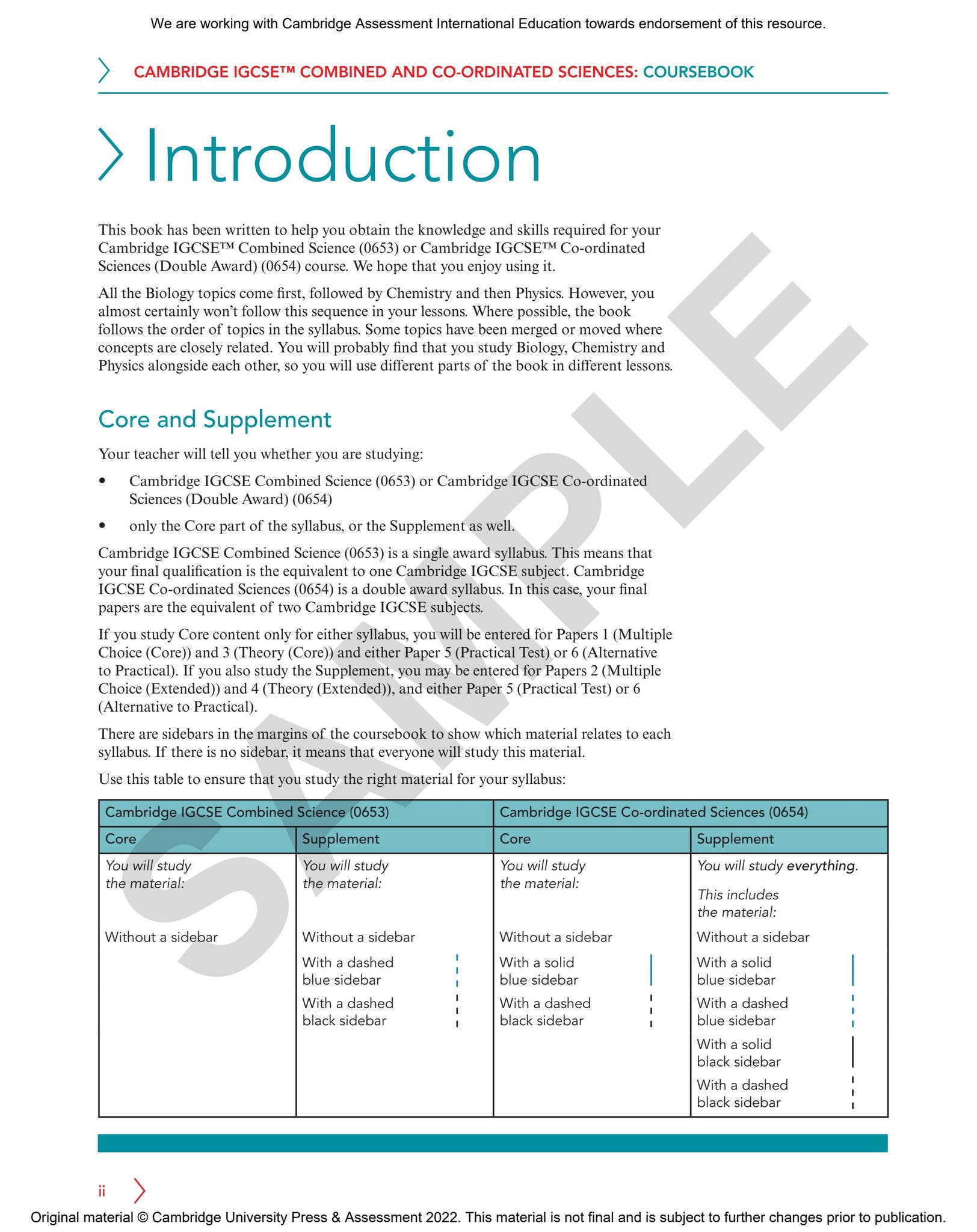 Combined and Co-ordinated Sciences for Cambridge IGSCE by Cambridge ...