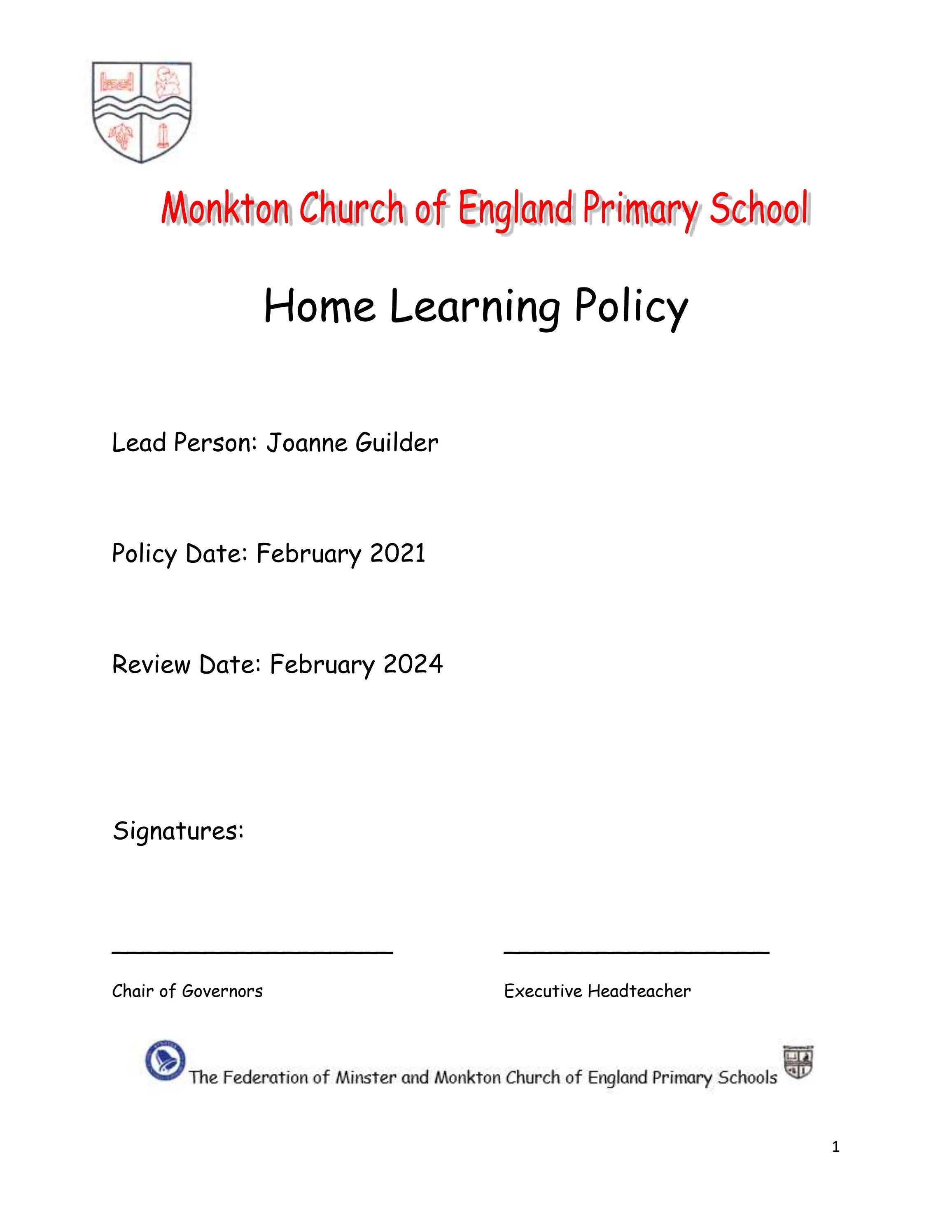 Home Learning Policy by Schudio - Issuu