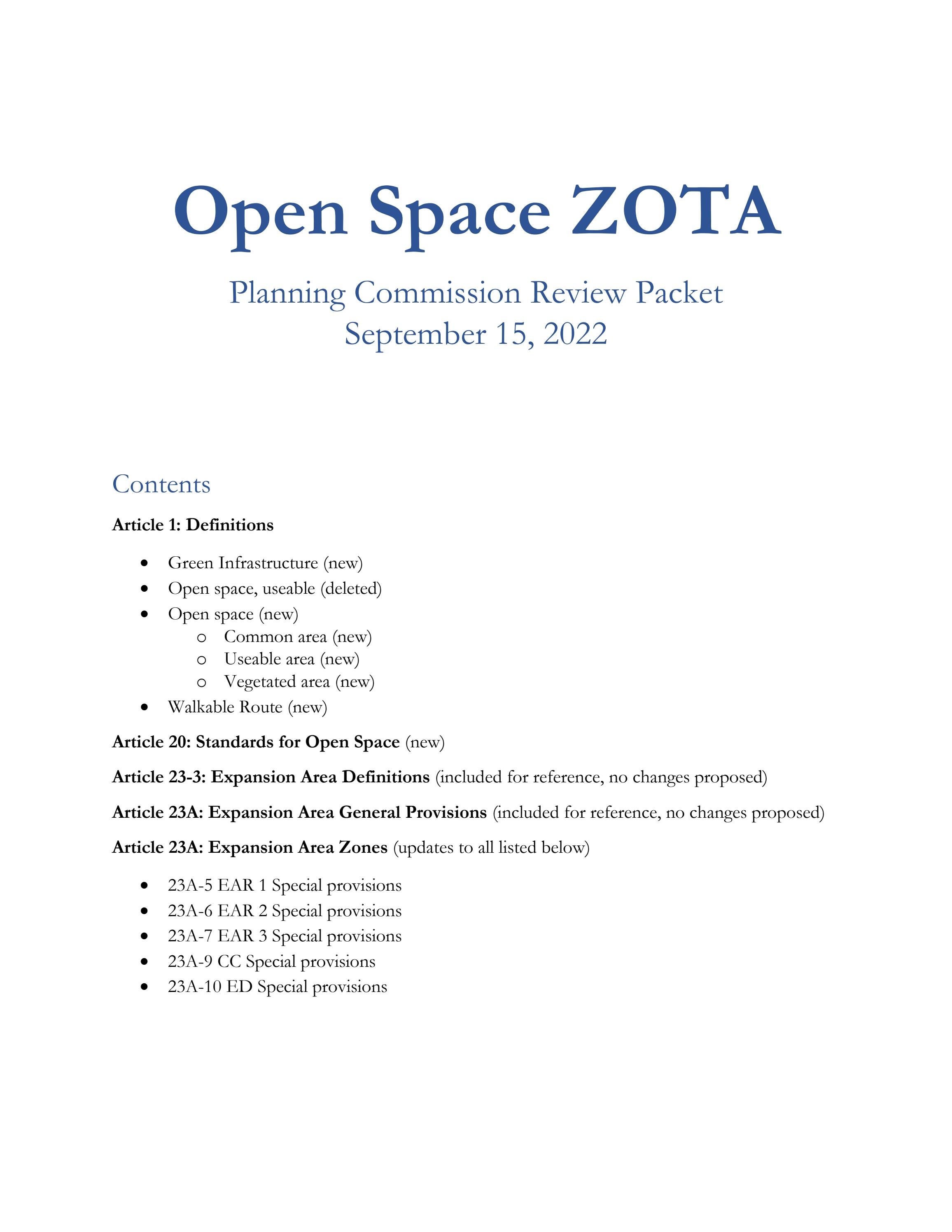 Open Space ZOTA DRAFT 9/15/22 by ImagineLex - Issuu