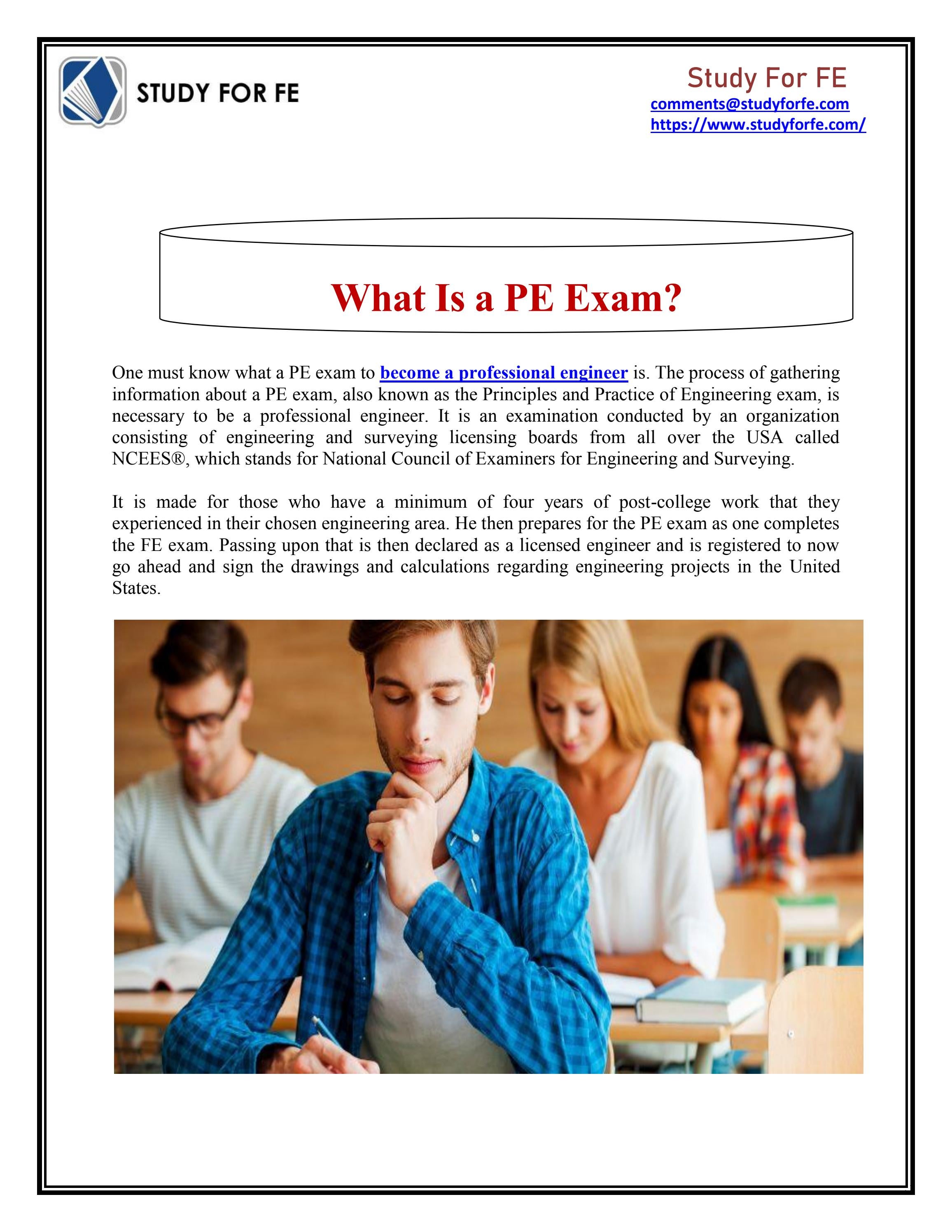 What Is a PE Exam? by Wasim Asghar - Issuu