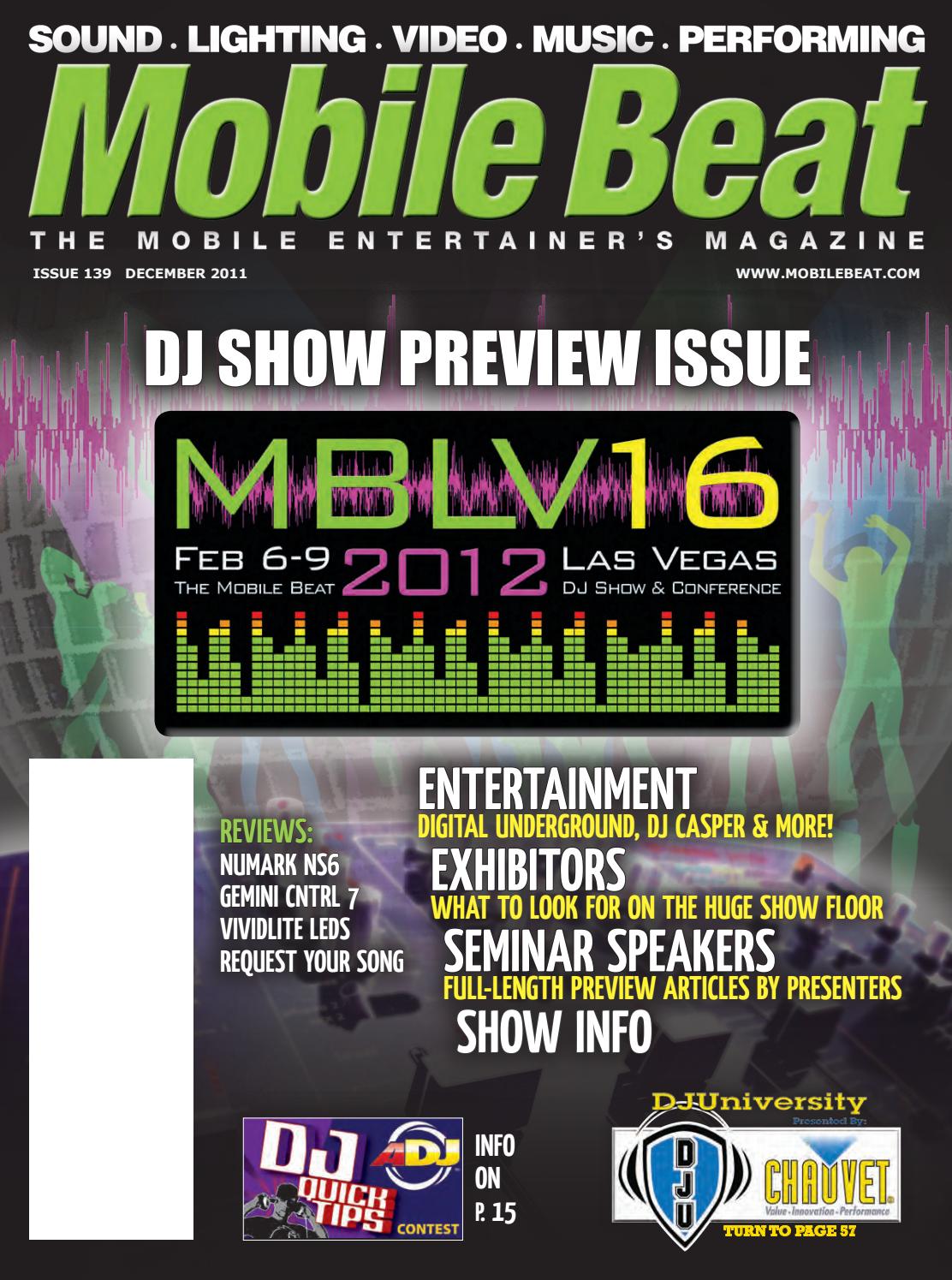 Issue 139 - December 2011 - MBLV16 DJ Show Preview Issue by Mobile Beat ...