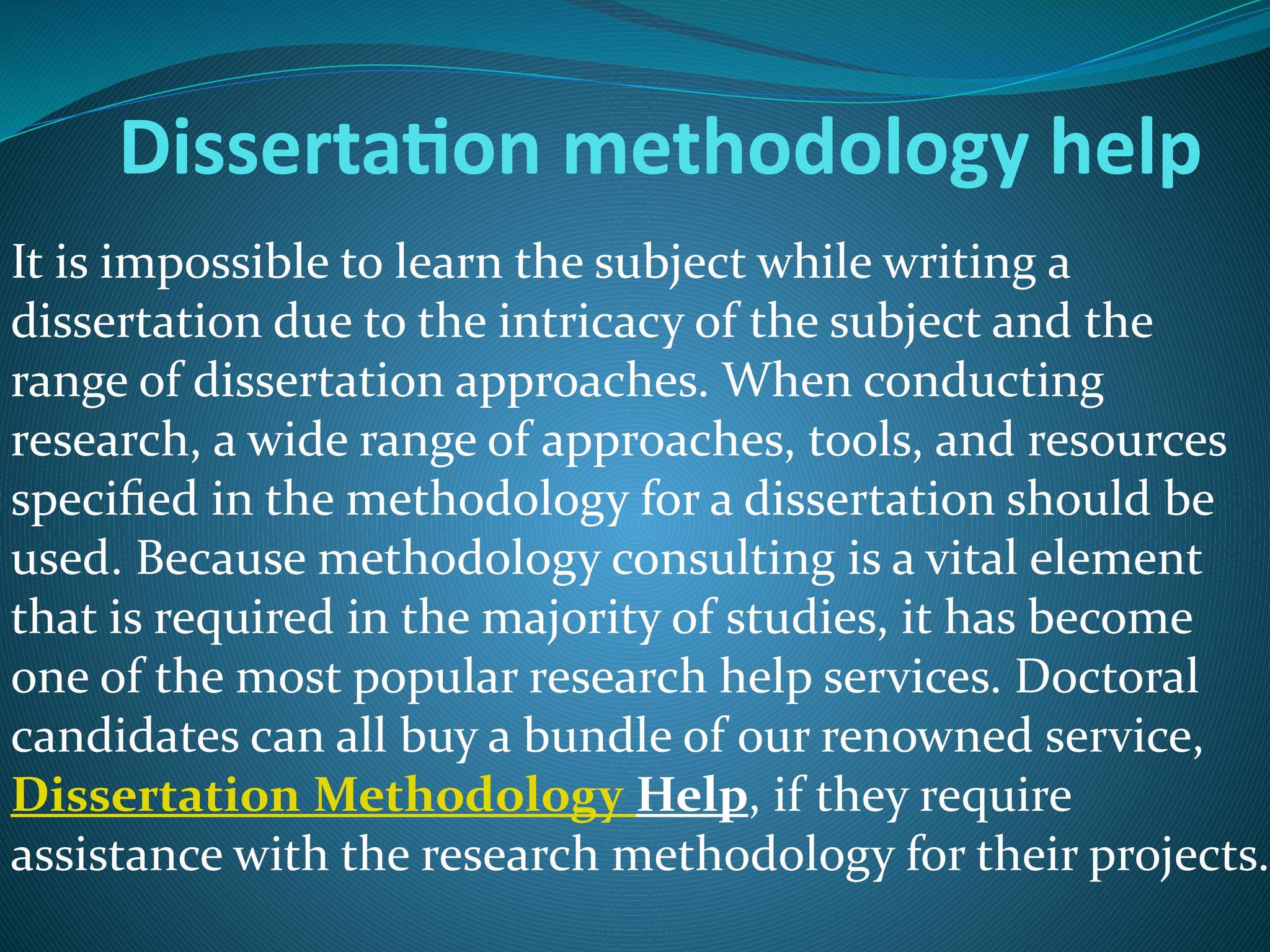 Dissertation methodology help by British Dissertation Help - Issuu